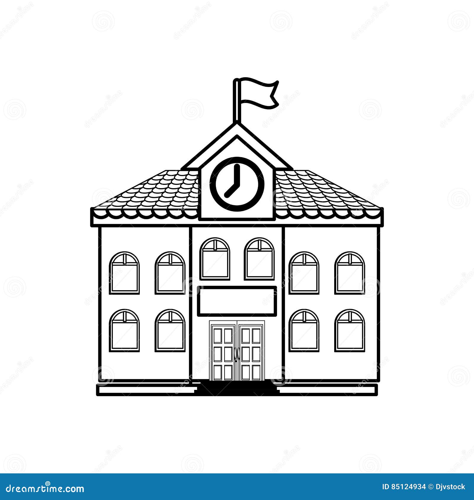 University building symbol stock illustration. Illustration of house ...
