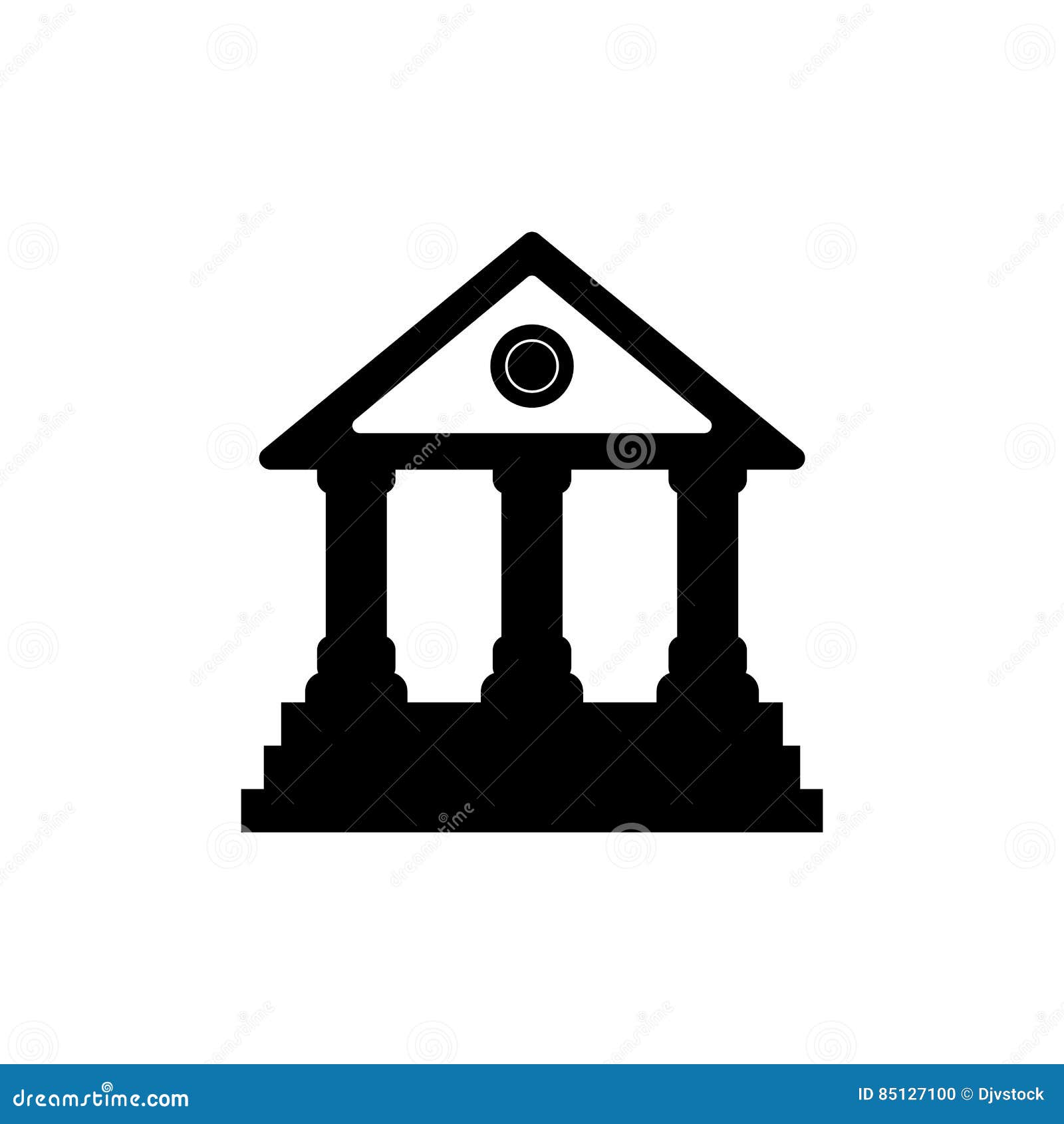 University building symbol stock illustration. Illustration of isolated ...