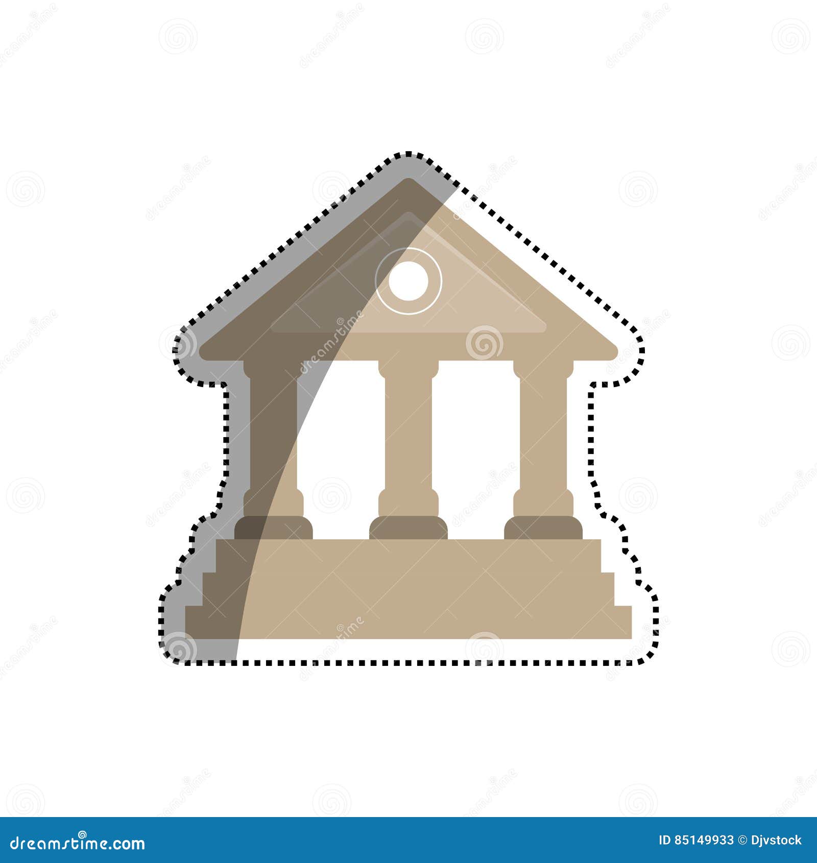University building symbol stock illustration. Illustration of library ...
