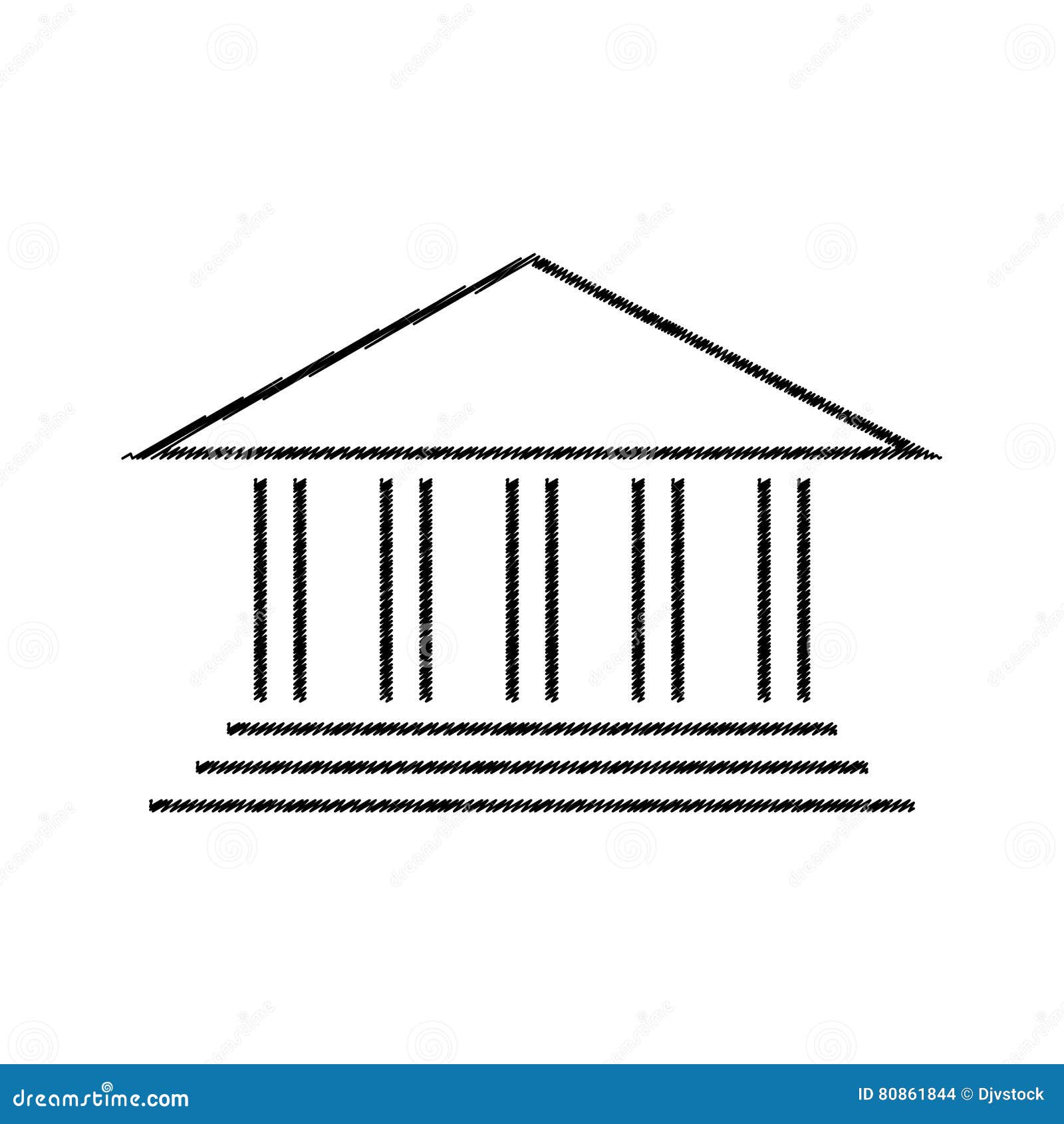 University building symbol stock vector. Illustration of library - 80861844