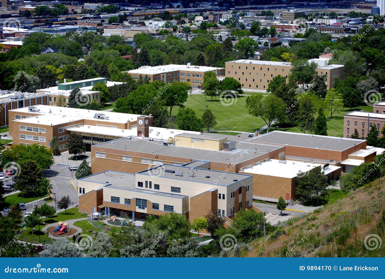 University Campus stock photo. Image of center, field - 9894170