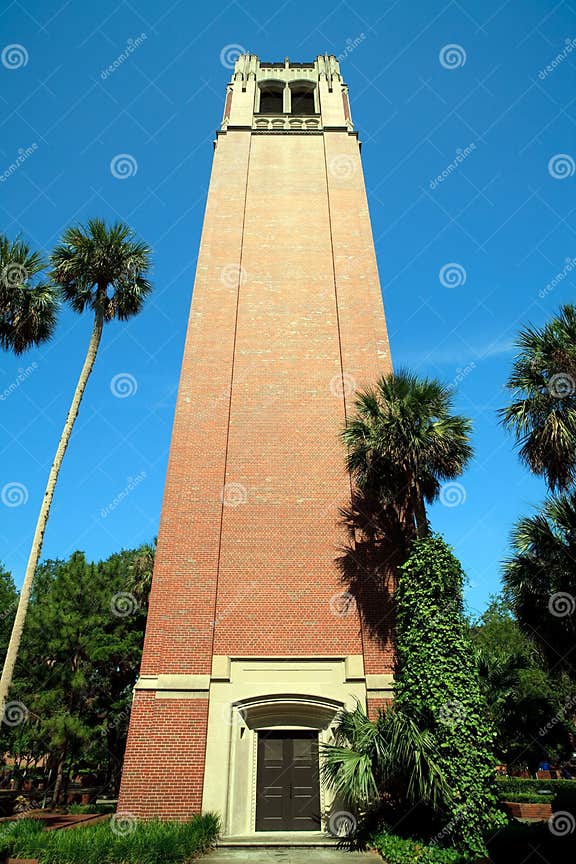 University Campus Bell Tower Stock Photo - Image of brick, university ...