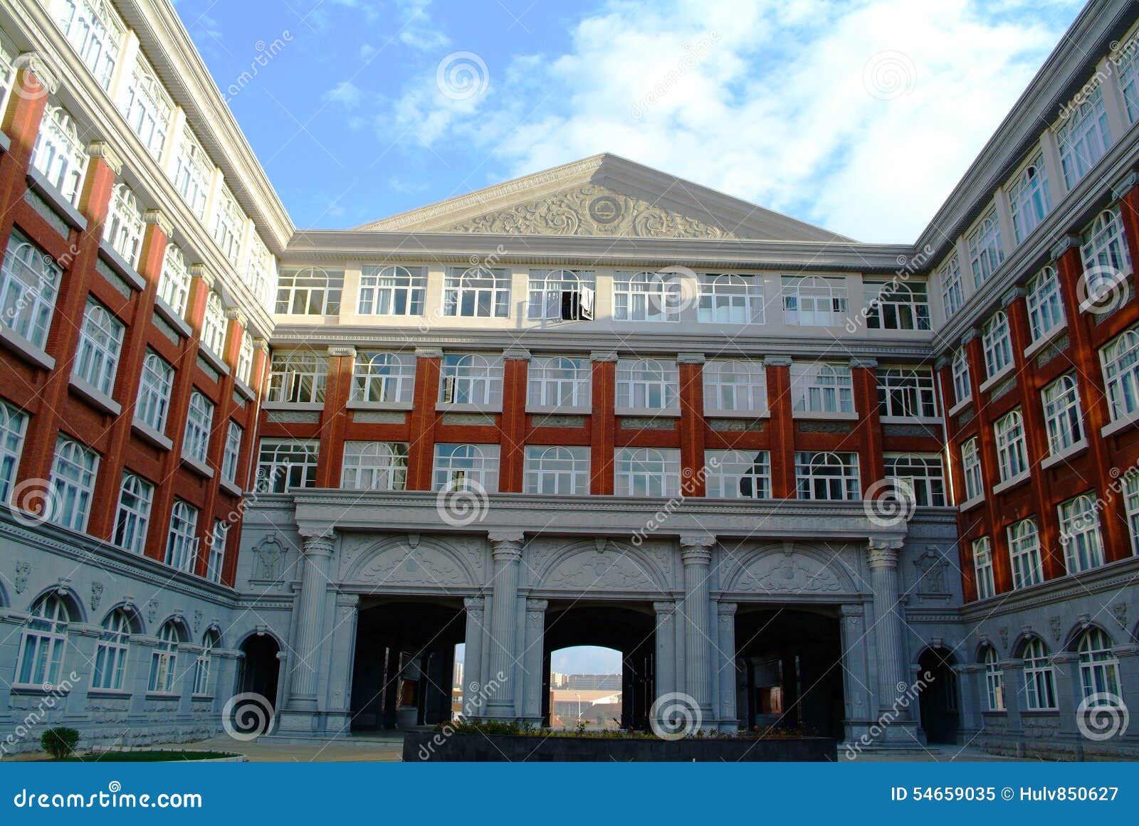 University Campus College Building--Series 1 Stock Image - Image of ...