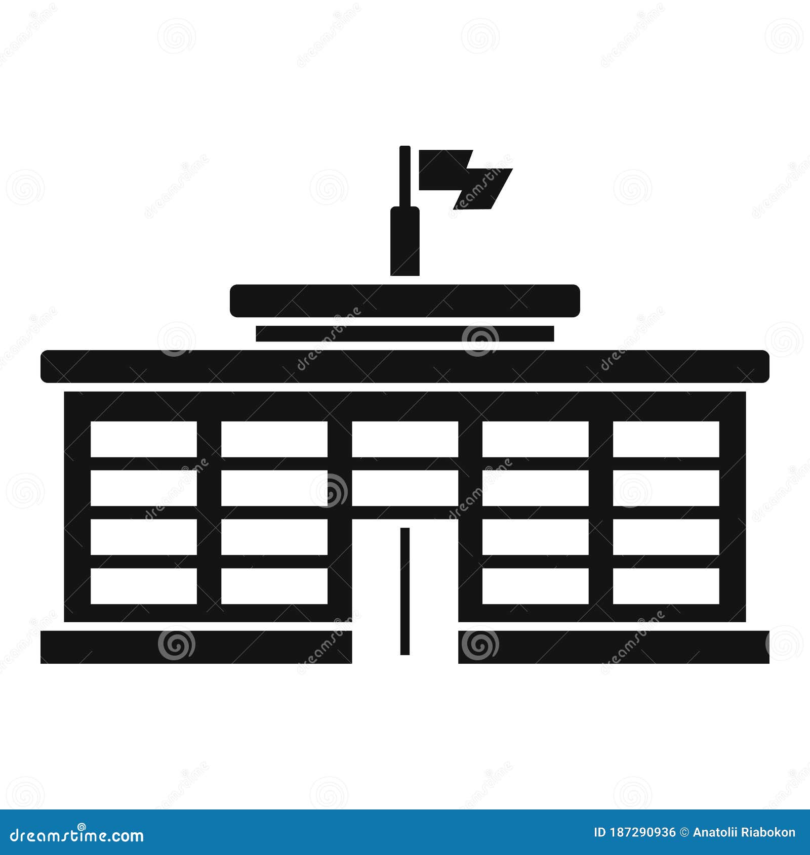 University Campus Icon, Simple Style Stock Vector - Illustration of ...