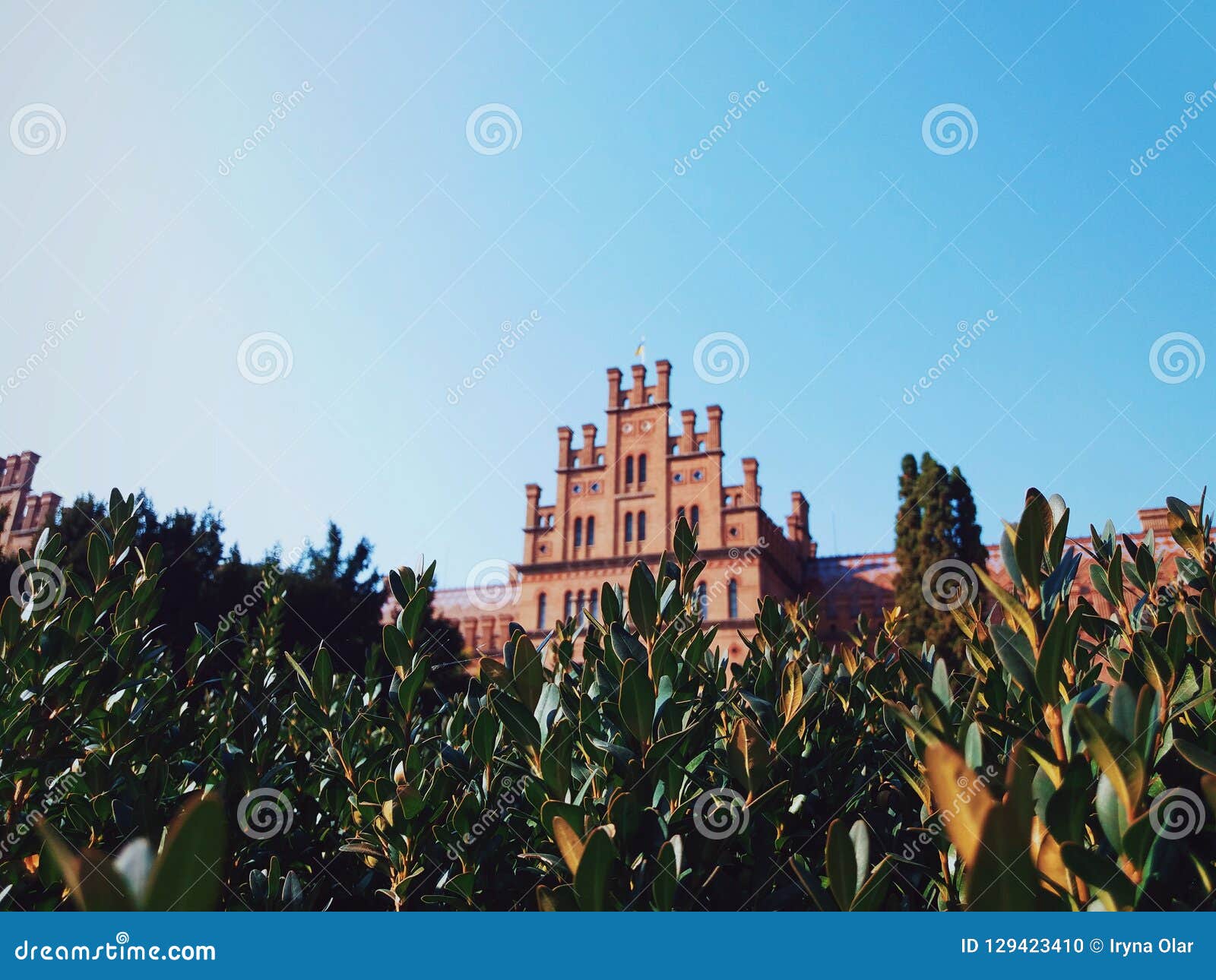 University campus view stock photo. Image of preset - 129423410