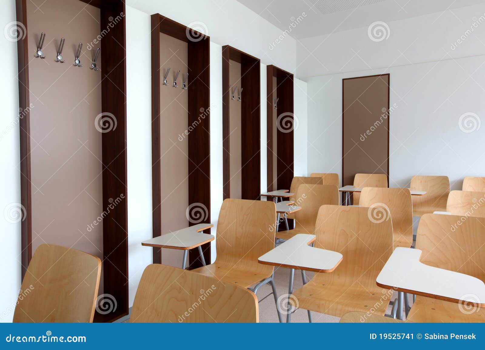 University classroom stock image. Image of desk, college - 19525741