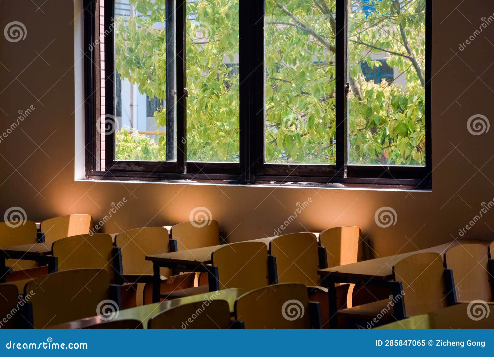 Classroom Window Light and Shadow in the Afternoon Stock Image - Image ...