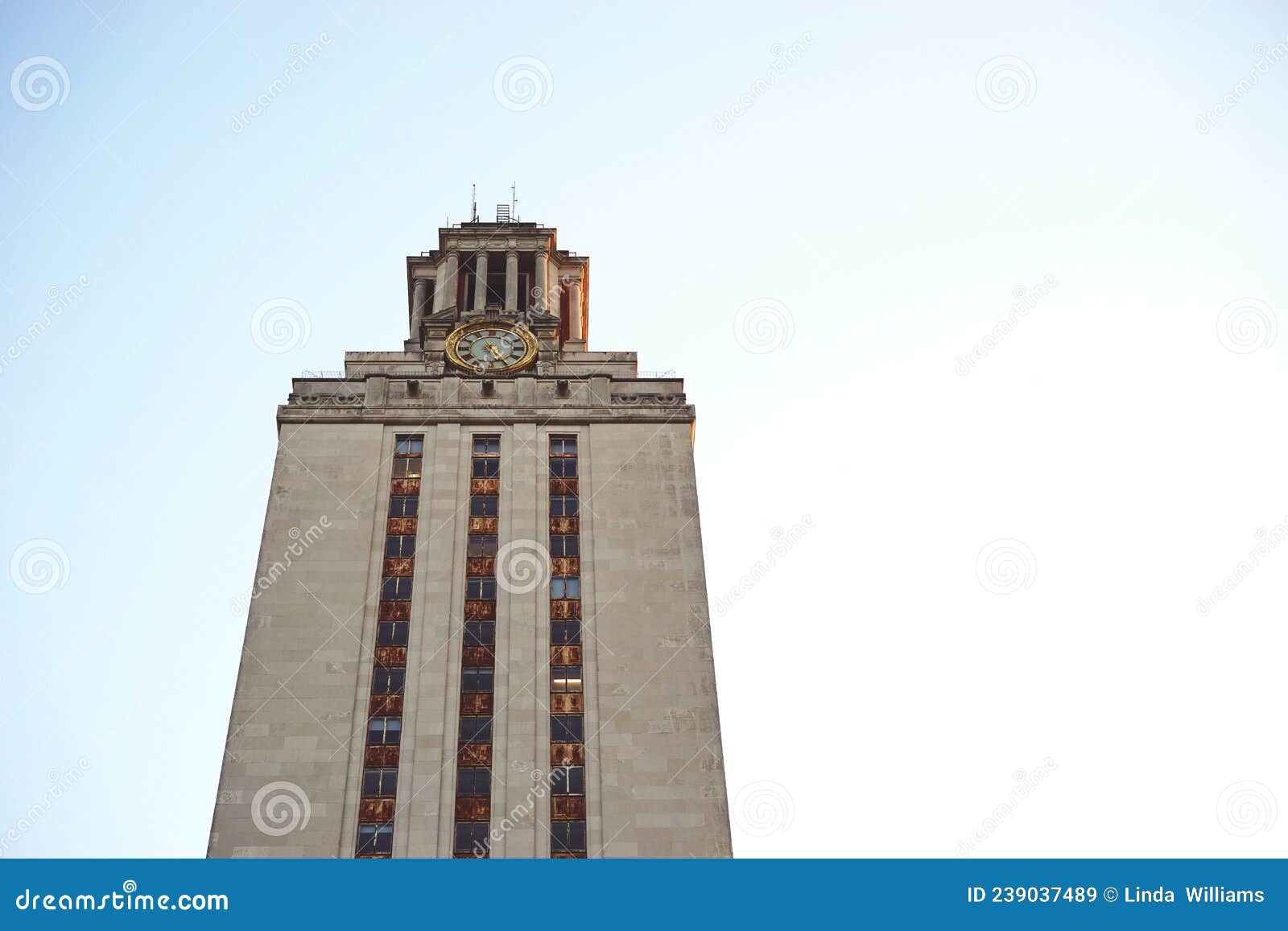 University Clock Tower Keeps Students on Time - Left Editorial Stock ...