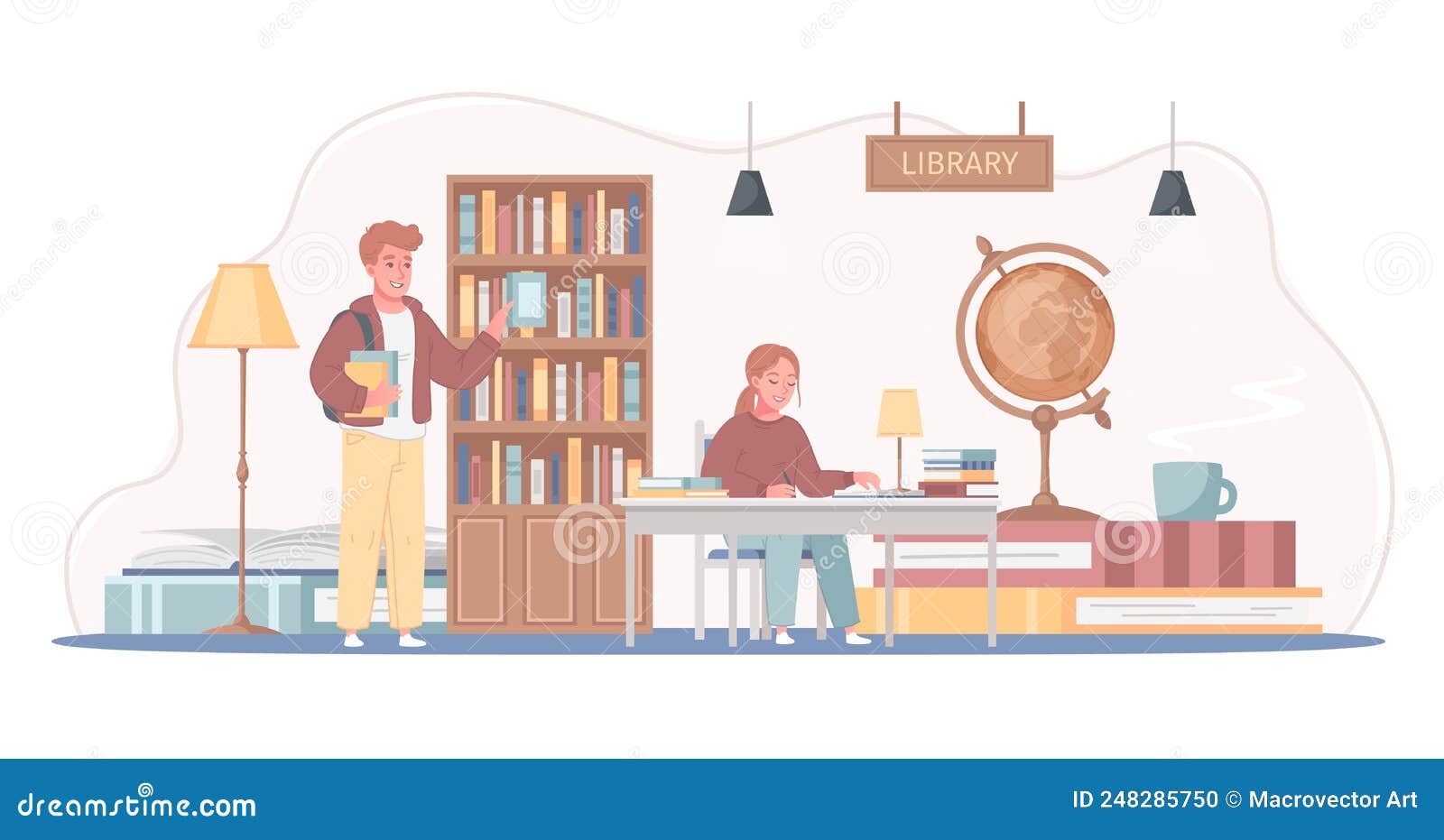 University College Cartoon Composition Stock Vector - Illustration of ...