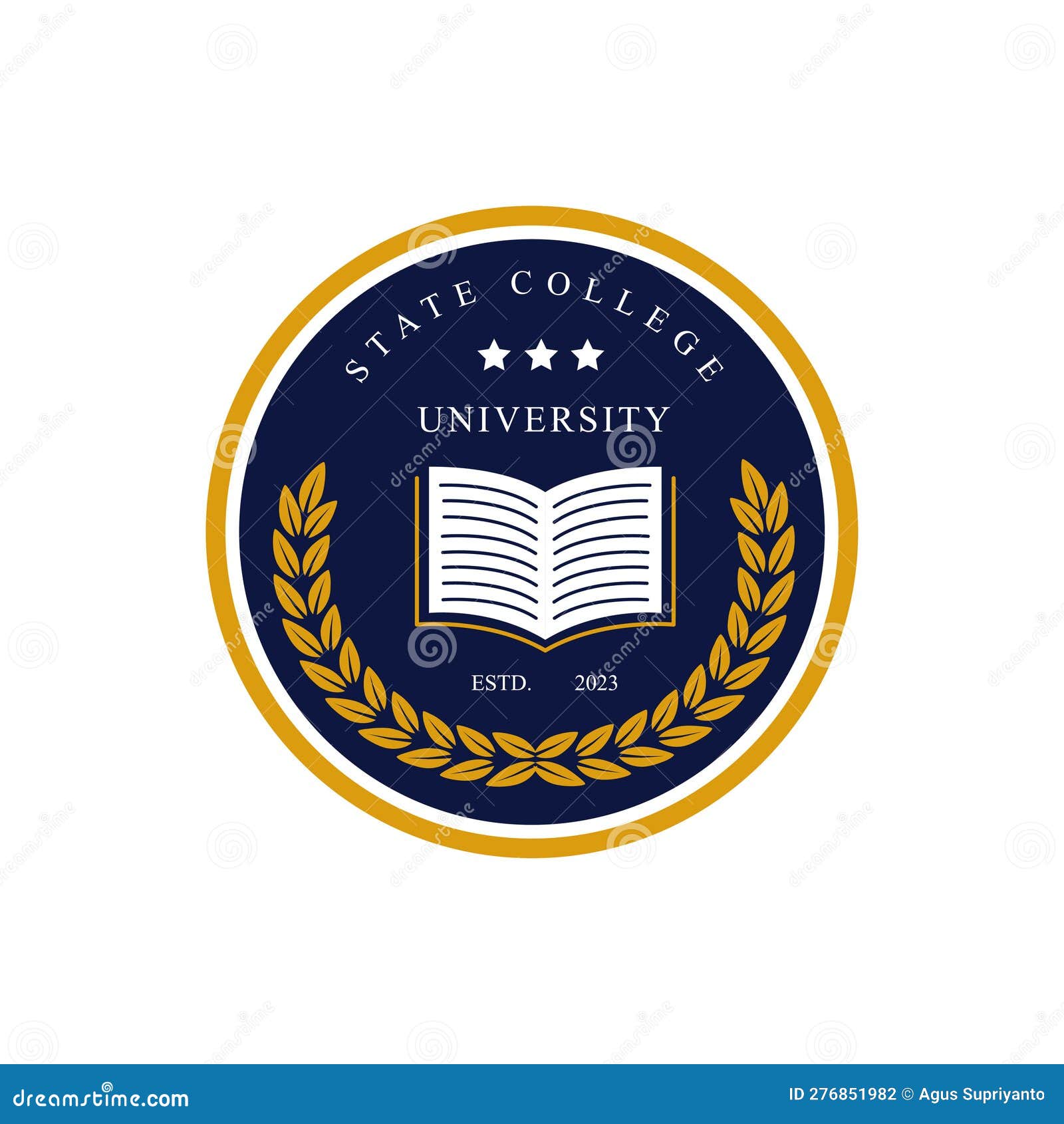 University College School Badge Logo Design Vector Image. Stock ...