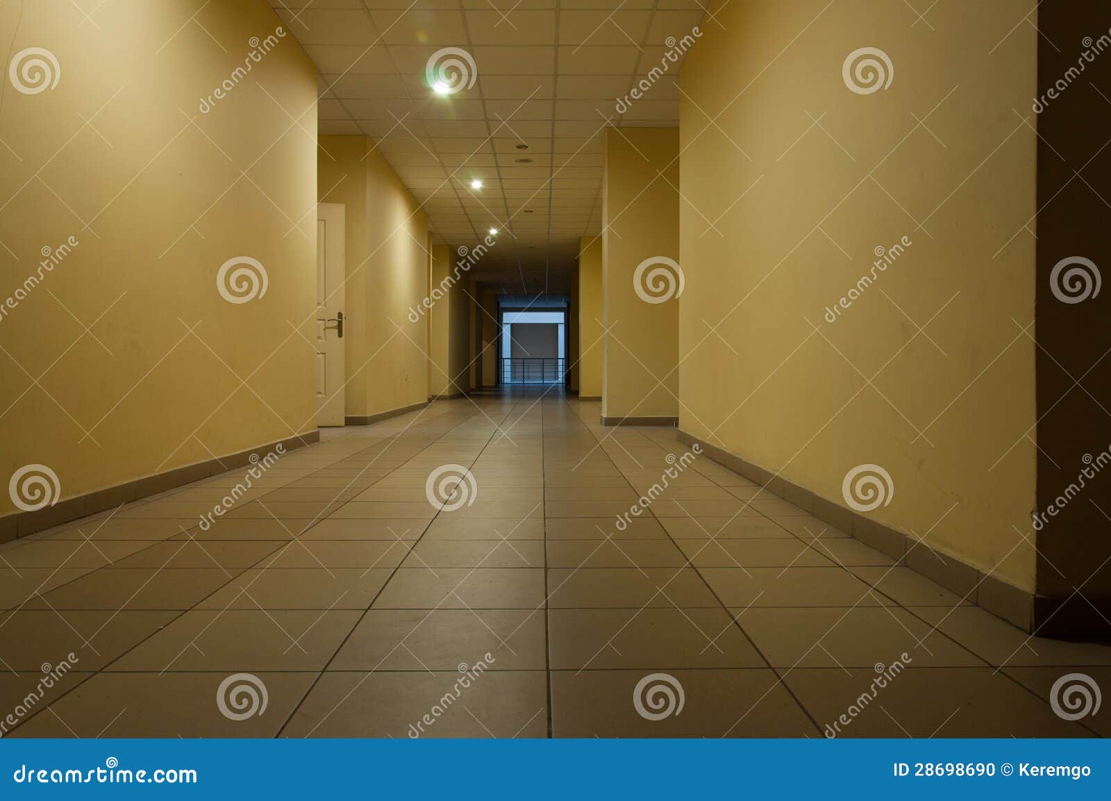 University Corridor stock photo. Image of door, school - 28698690
