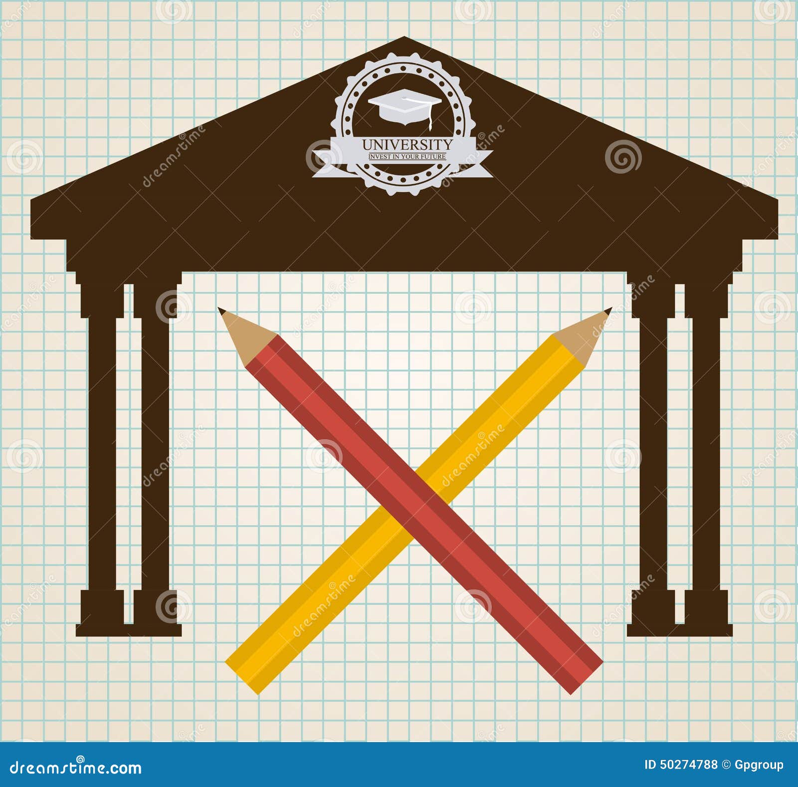 University Design, Vector Illustration. Stock Vector - Illustration of ...