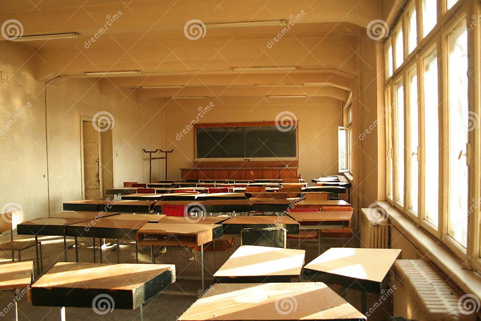 University Disordered Classroom Stock Photo - Image of university ...