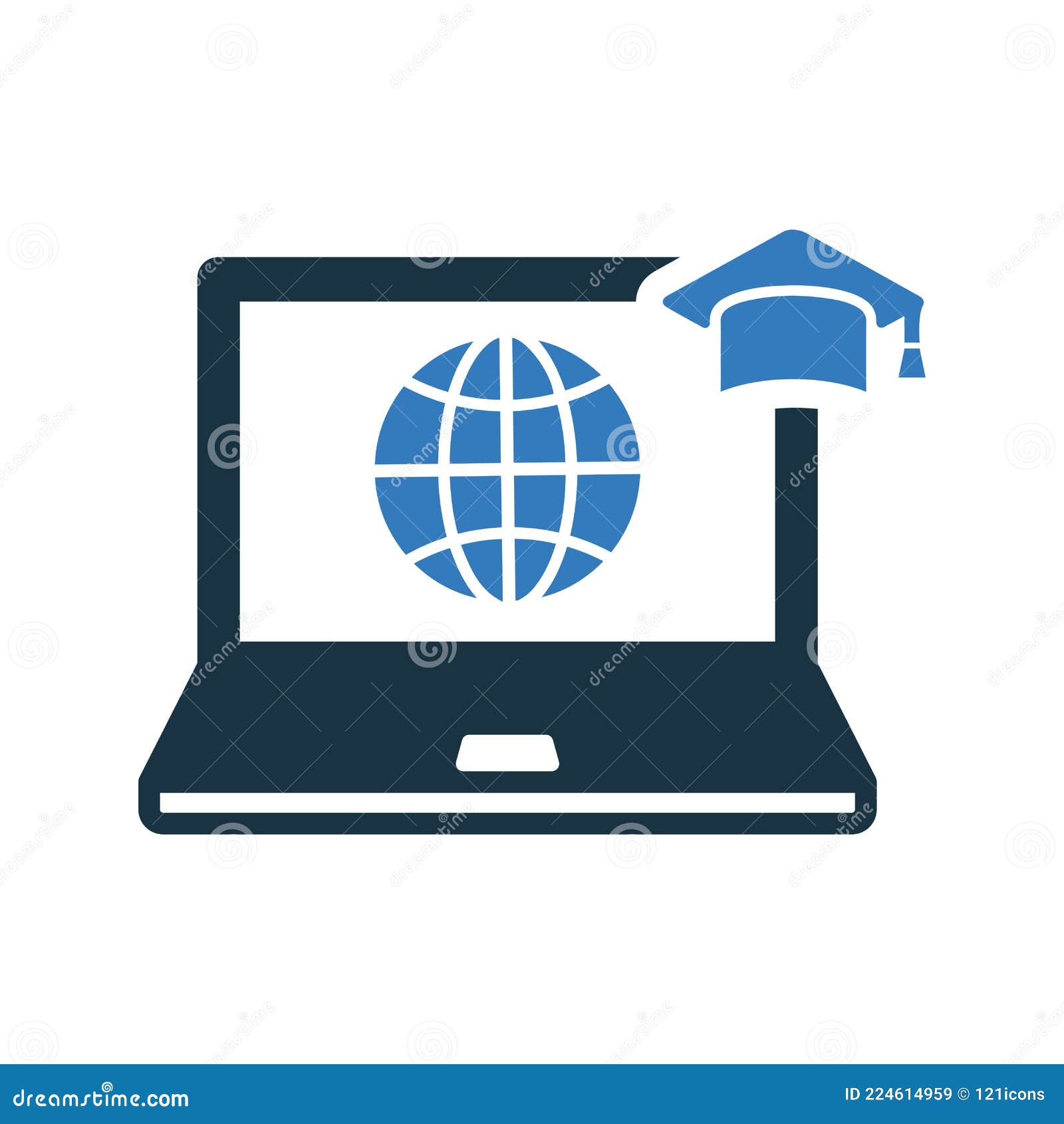 University, Distance, Learning Icon. Simple Editable Vector Design ...