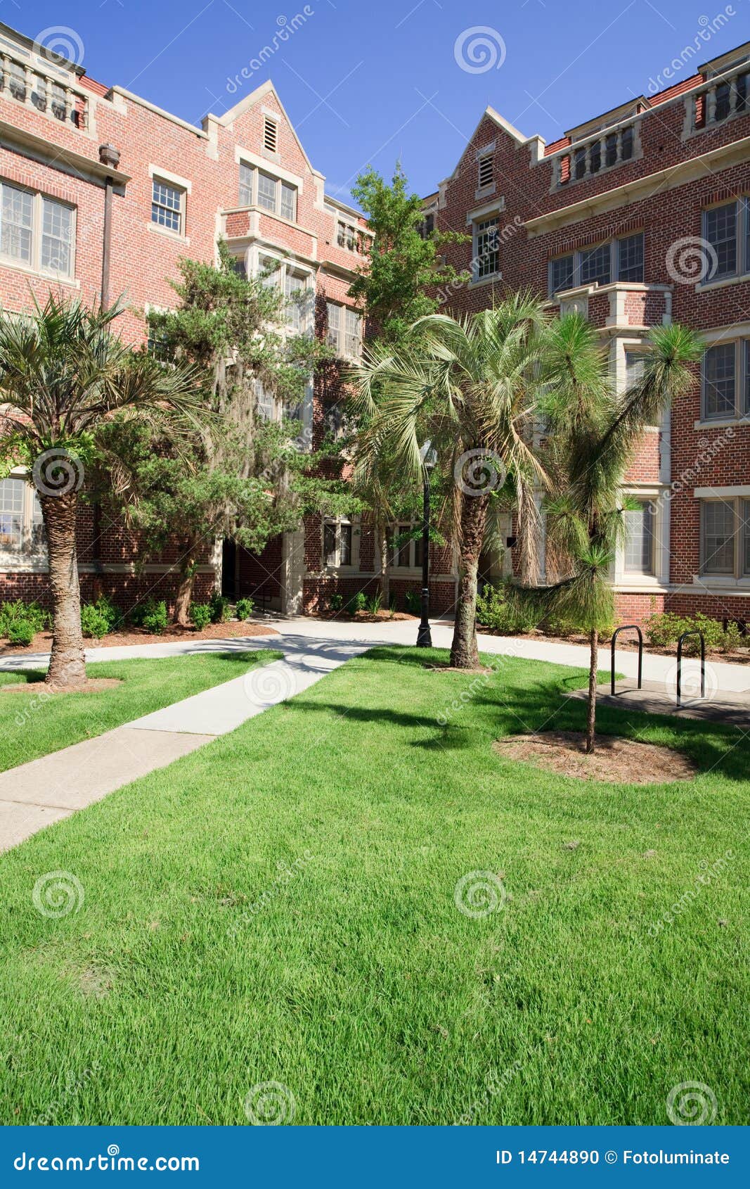 University Dormitory Facade Stock Photo - Image of brick, campus: 14744890