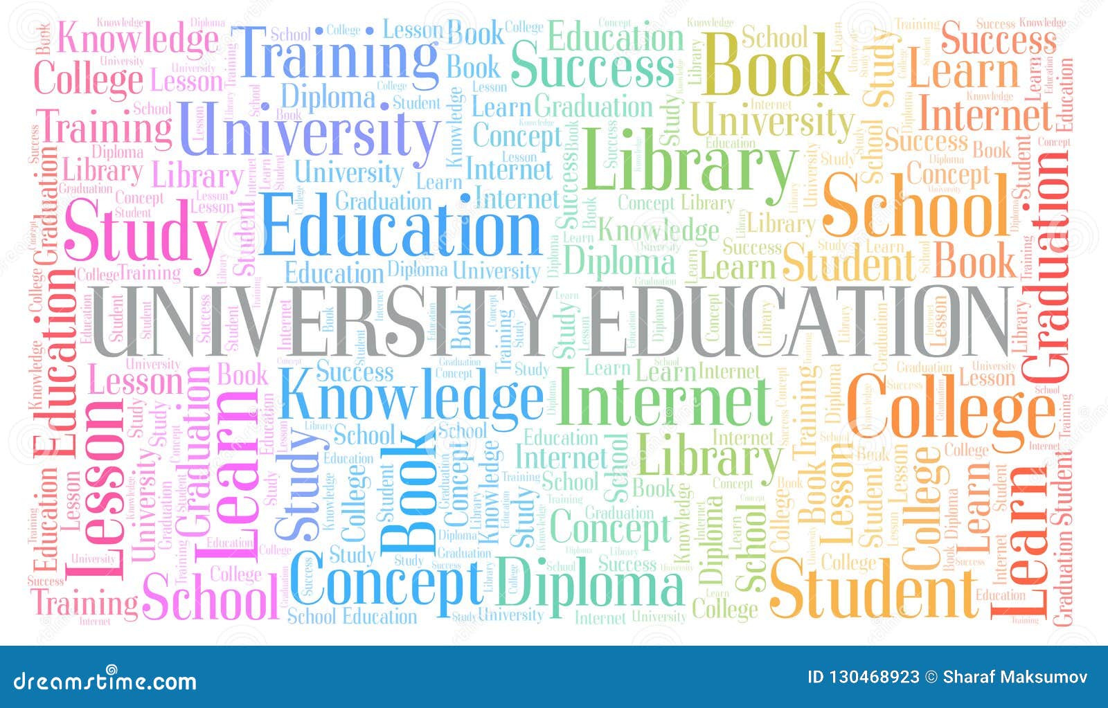 University Education Word Cloud. Stock Illustration - Illustration of ...