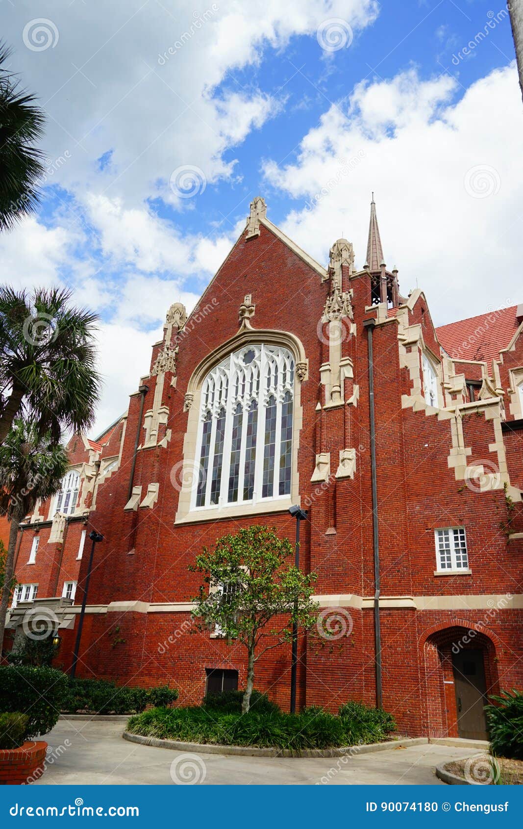 University of Florida Building Stock Photo - Image of building, palm ...