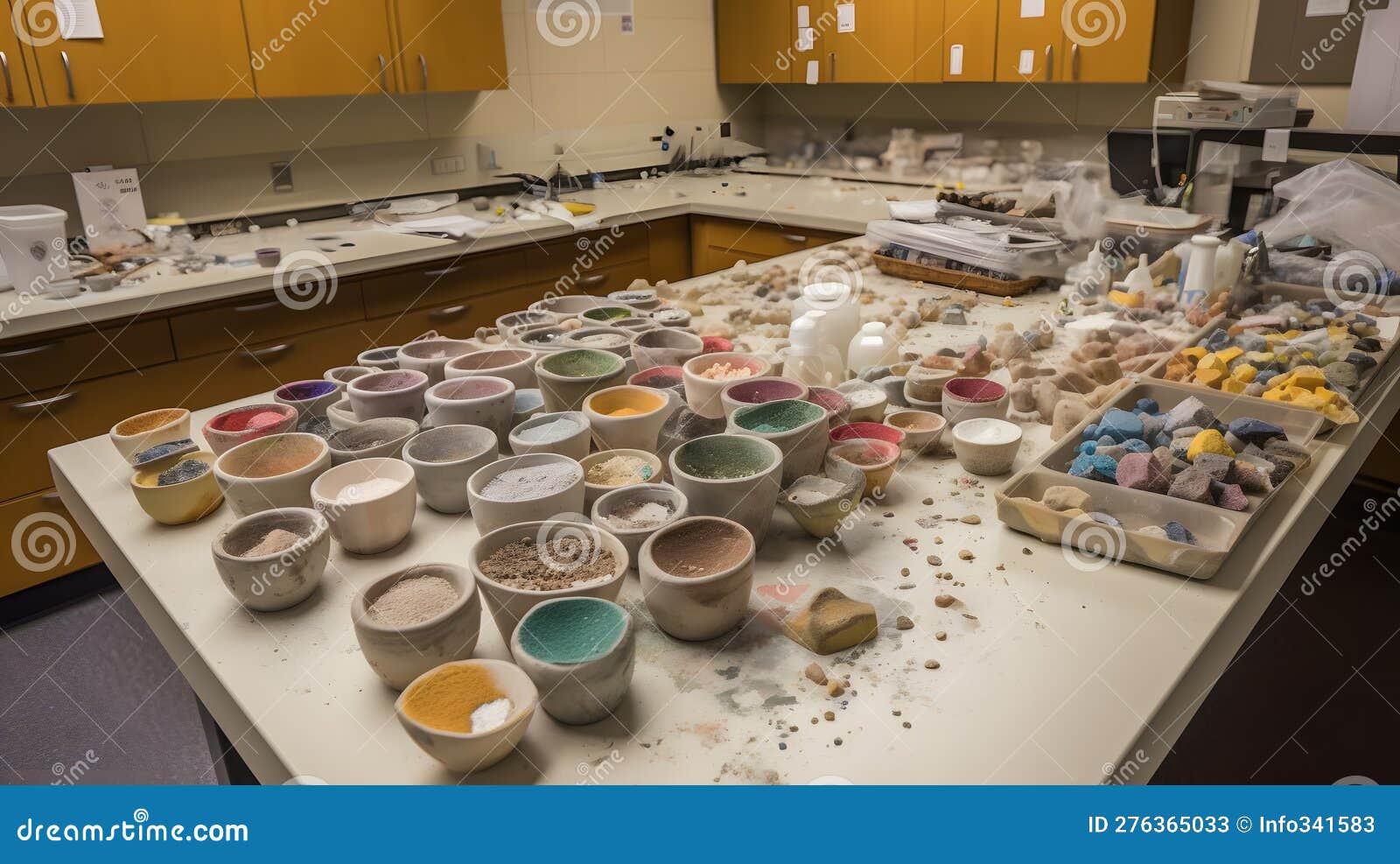 A University Geology Lab with Rock Samples and Equipment Two Created ...