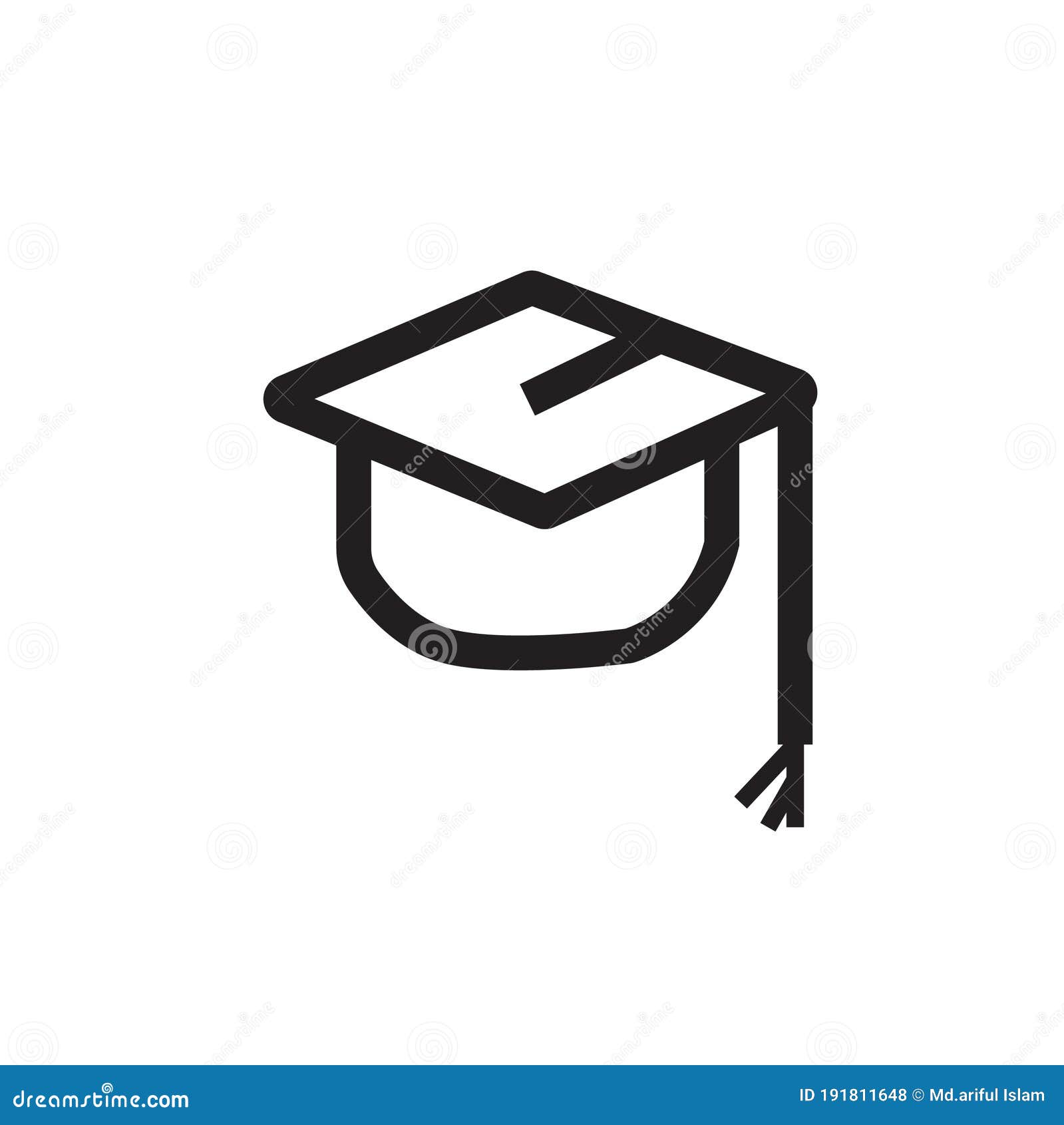 University Hat Icon Design Very Unique Design Stock Vector ...