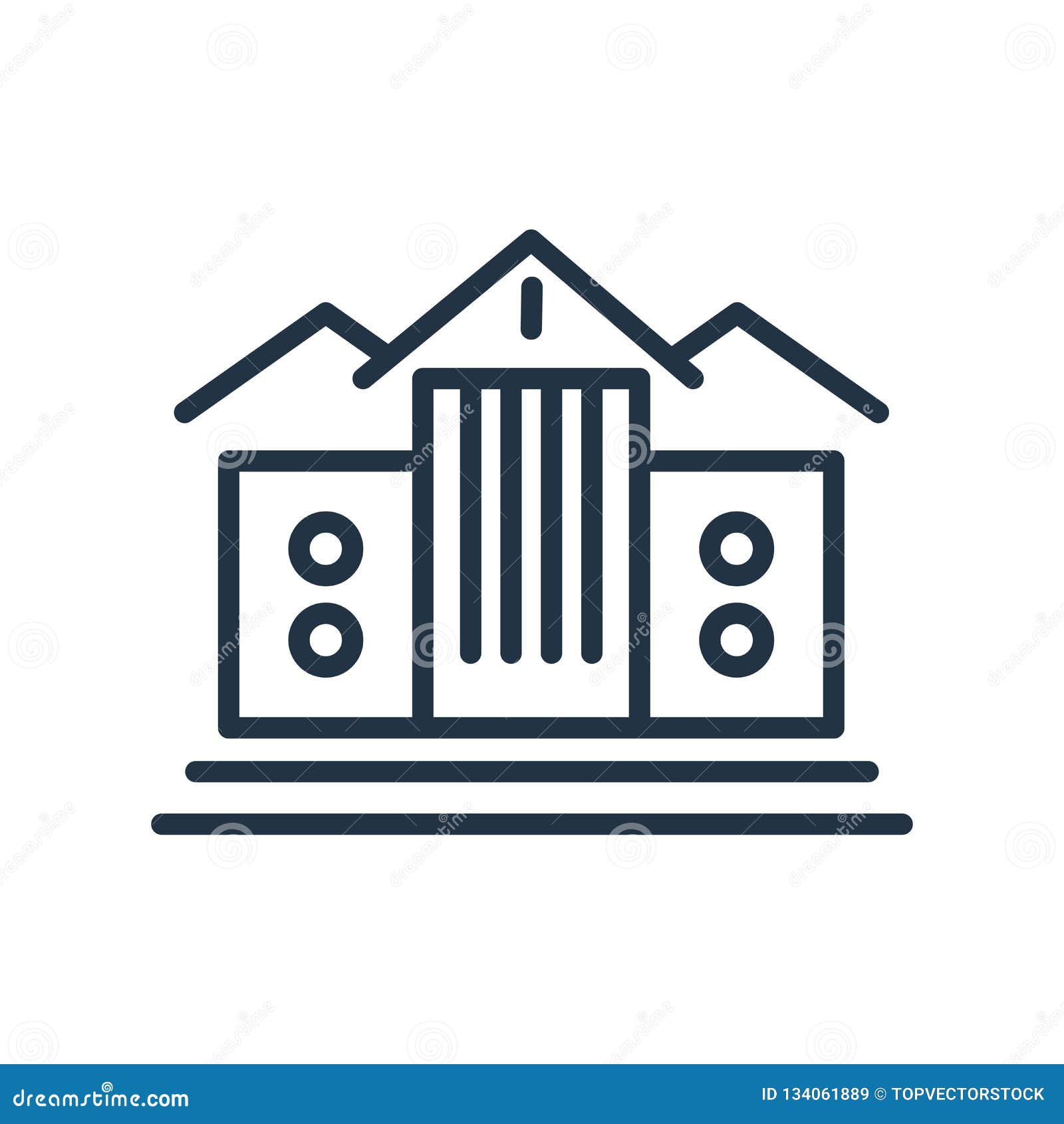 University Icon Vector Isolated on White Background, University Sign ...