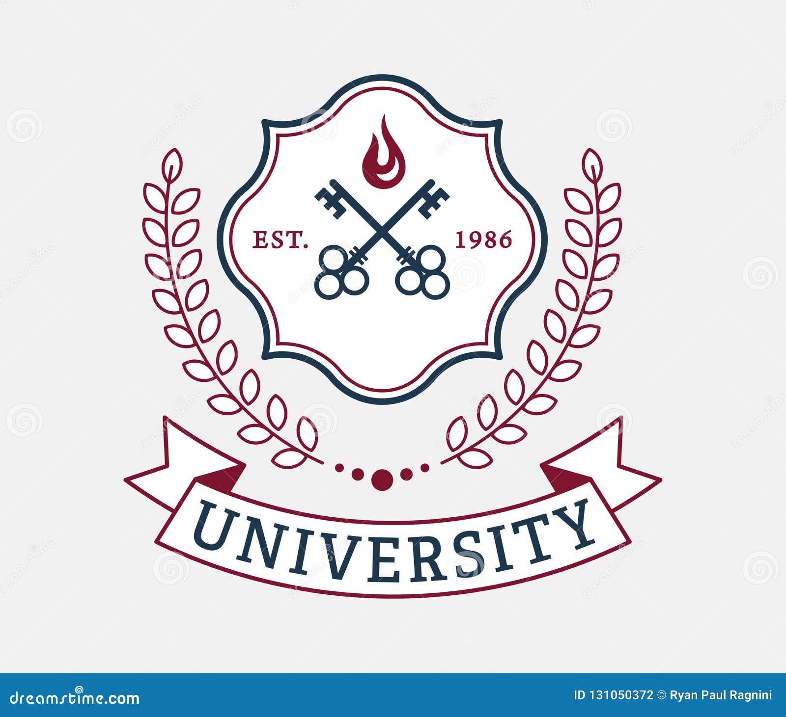 University Keys of Supreme Knowledge Stock Illustration - Illustration ...
