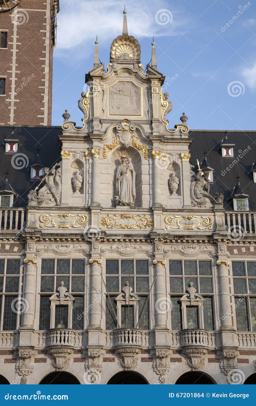 University Library of Leuven Stock Photo - Image of spire, palace: 67201864