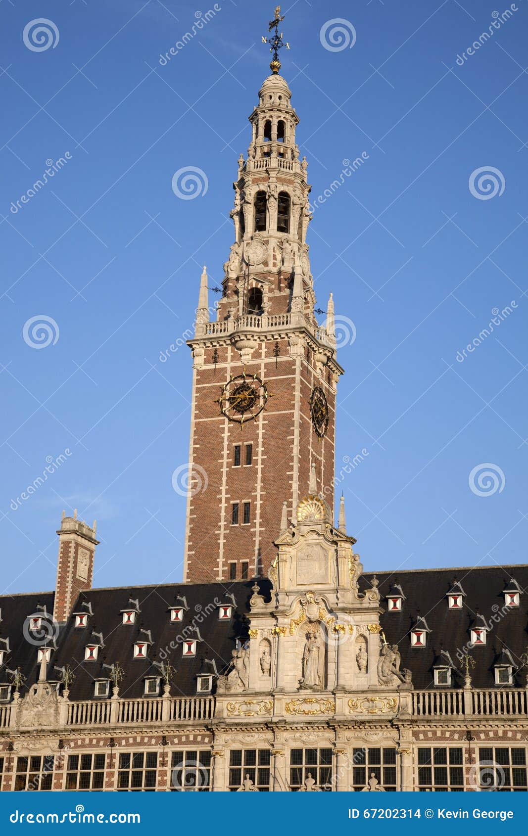 University Library of Leuven Stock Photo - Image of building, landmark ...