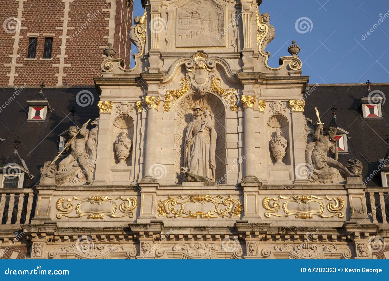University Library of Leuven Stock Image - Image of basilica, landmark ...