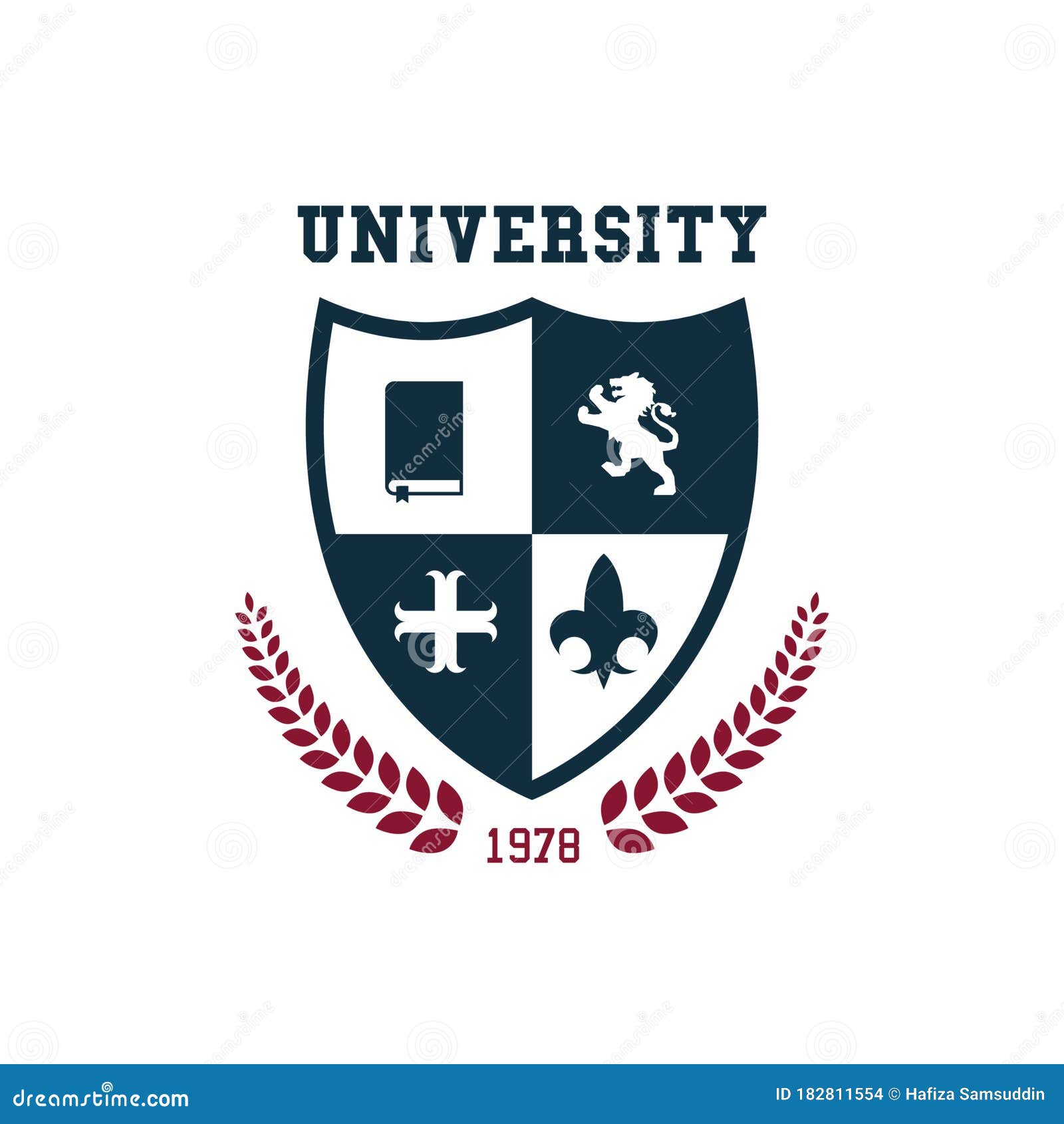 University logo design stock vector. Illustration of studies - 182811554
