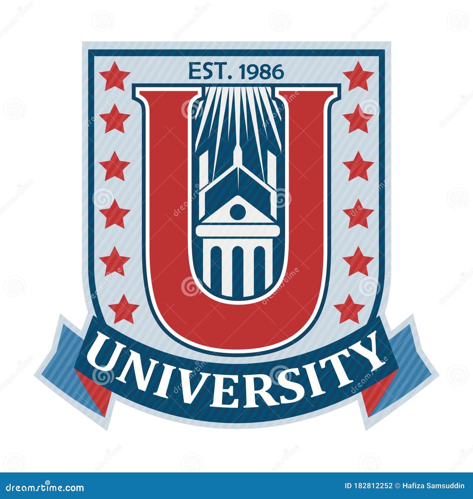 University logo design stock vector. Illustration of shape - 182812252
