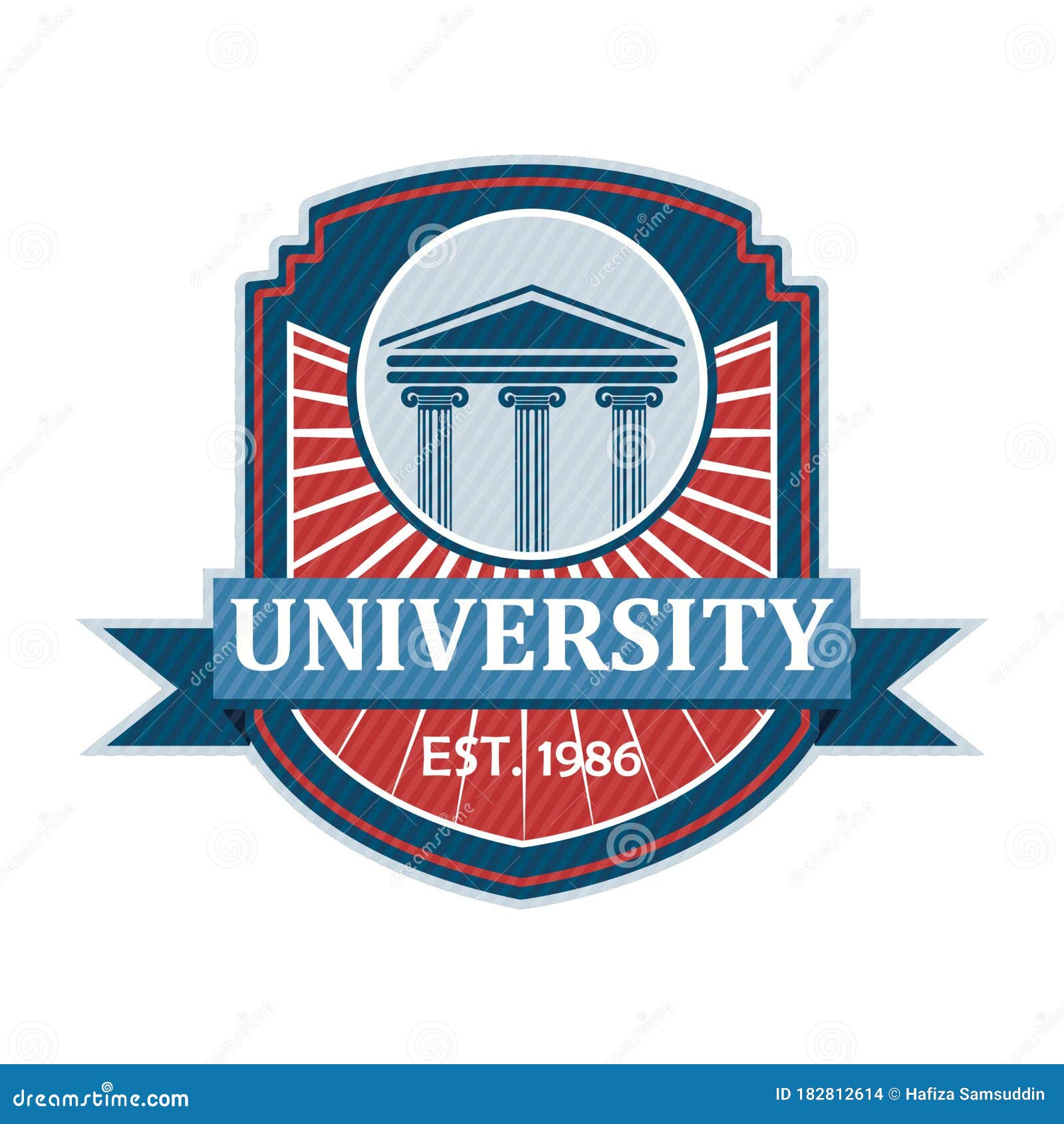 University logo design stock vector. Illustration of insignia - 182812614