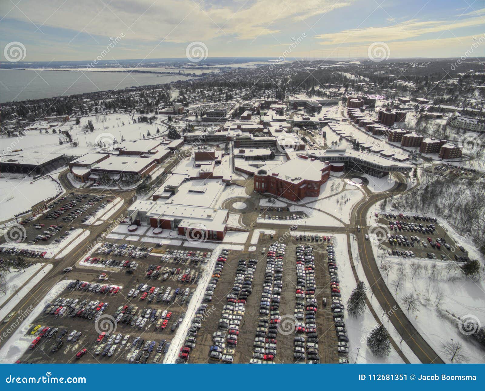 University of Minnesota Duluth in Winter Stock Image - Image of winter ...