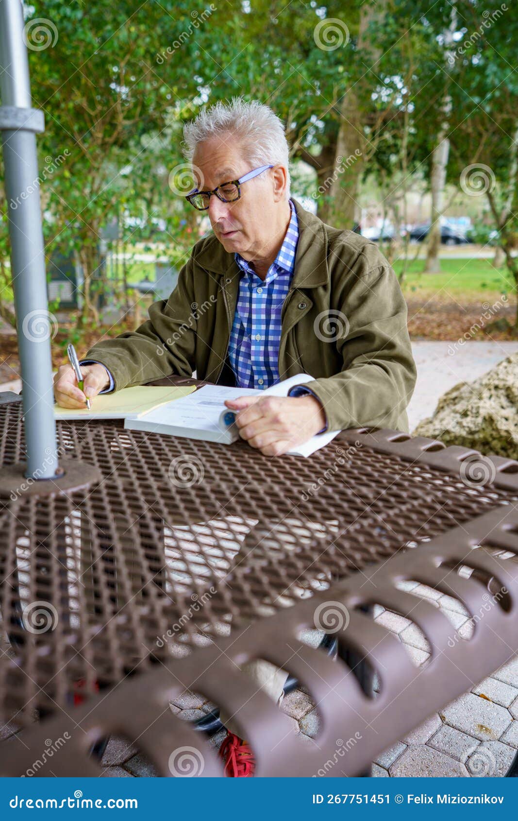 University Professor Preparing a Class Lecture Stock Image - Image of ...