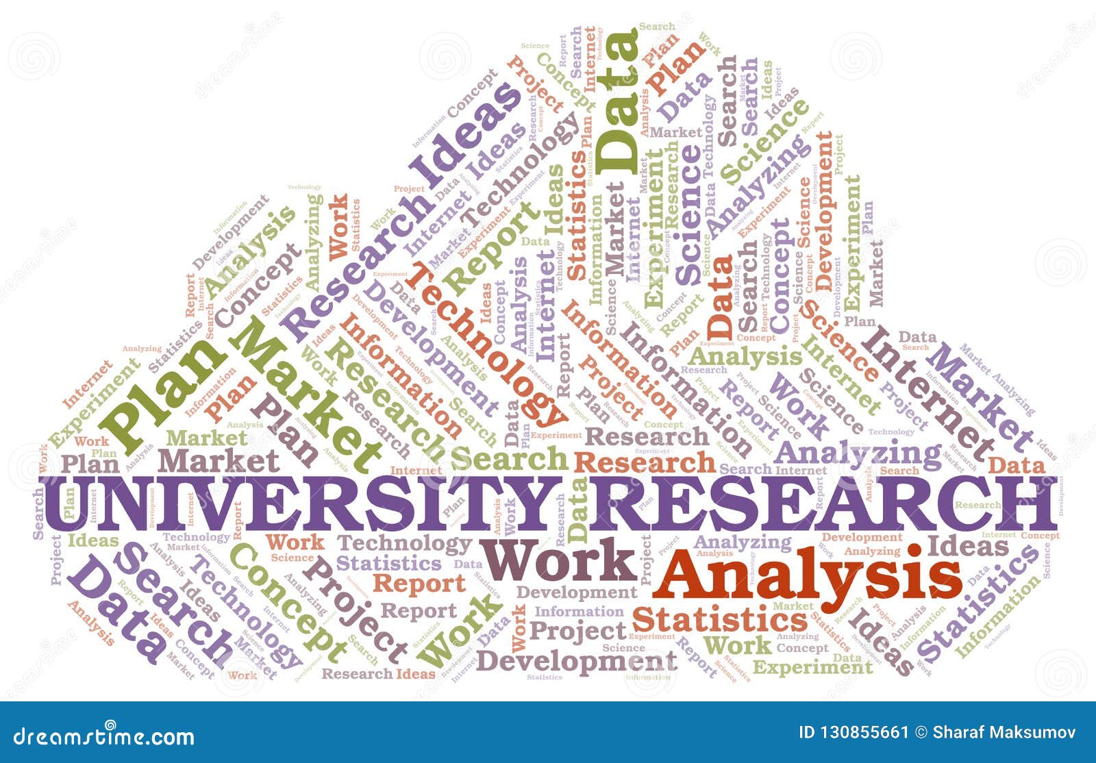 University Research Word Cloud. Stock Illustration - Illustration of ...
