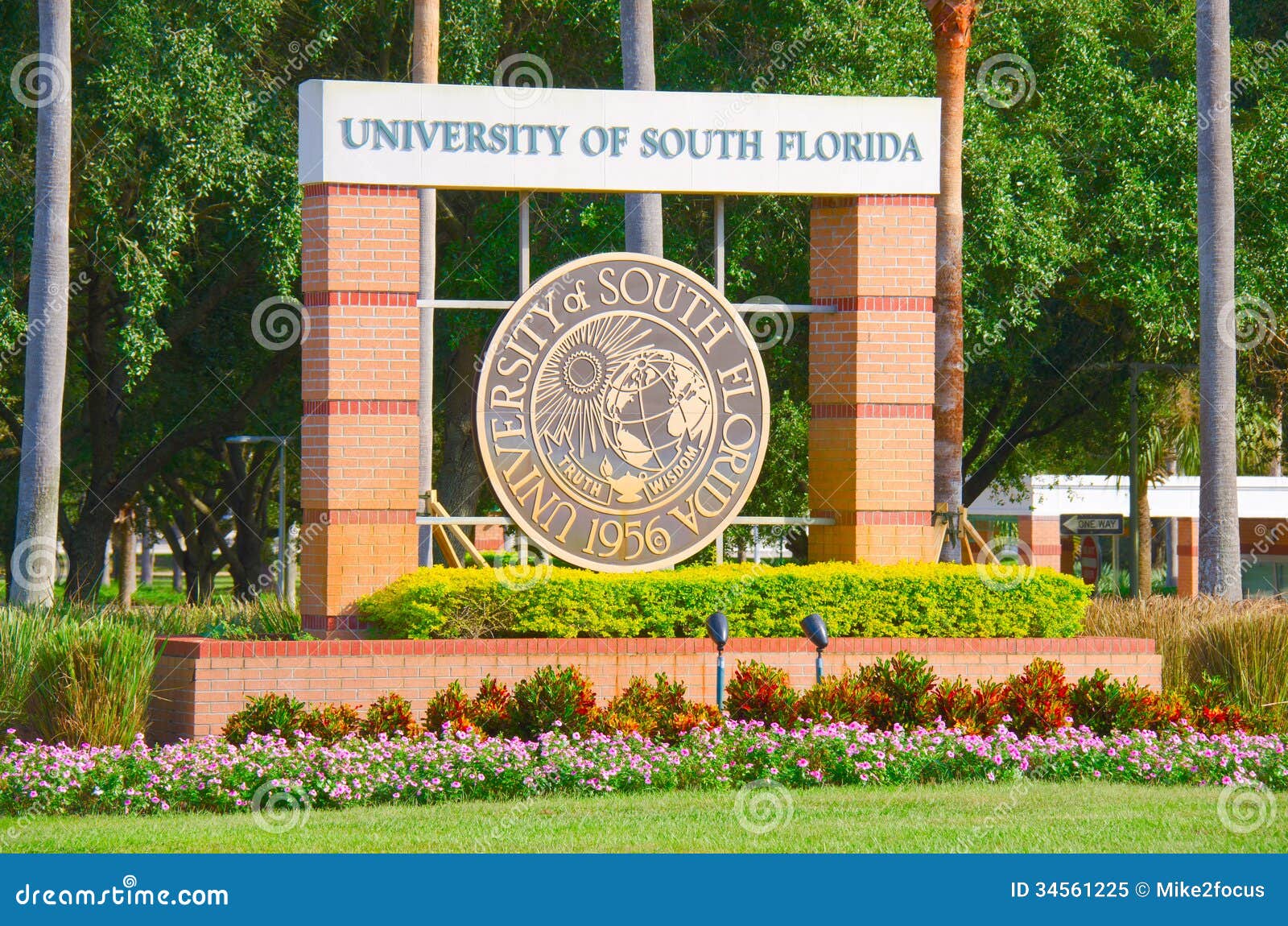 University Of South Florida Campus Entrance Sign Editorial Image