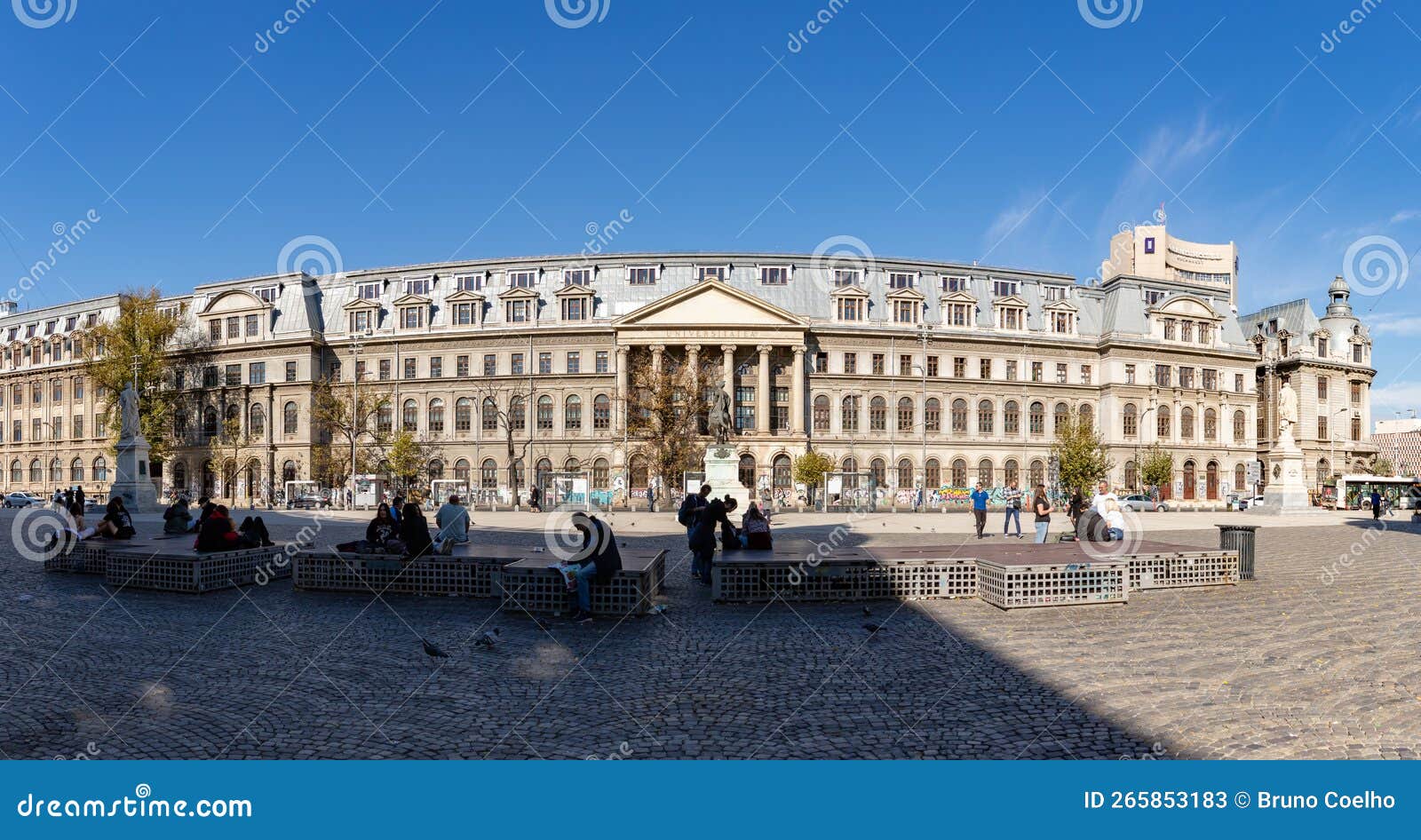 University Square and University of Bucharest Editorial Stock Photo ...