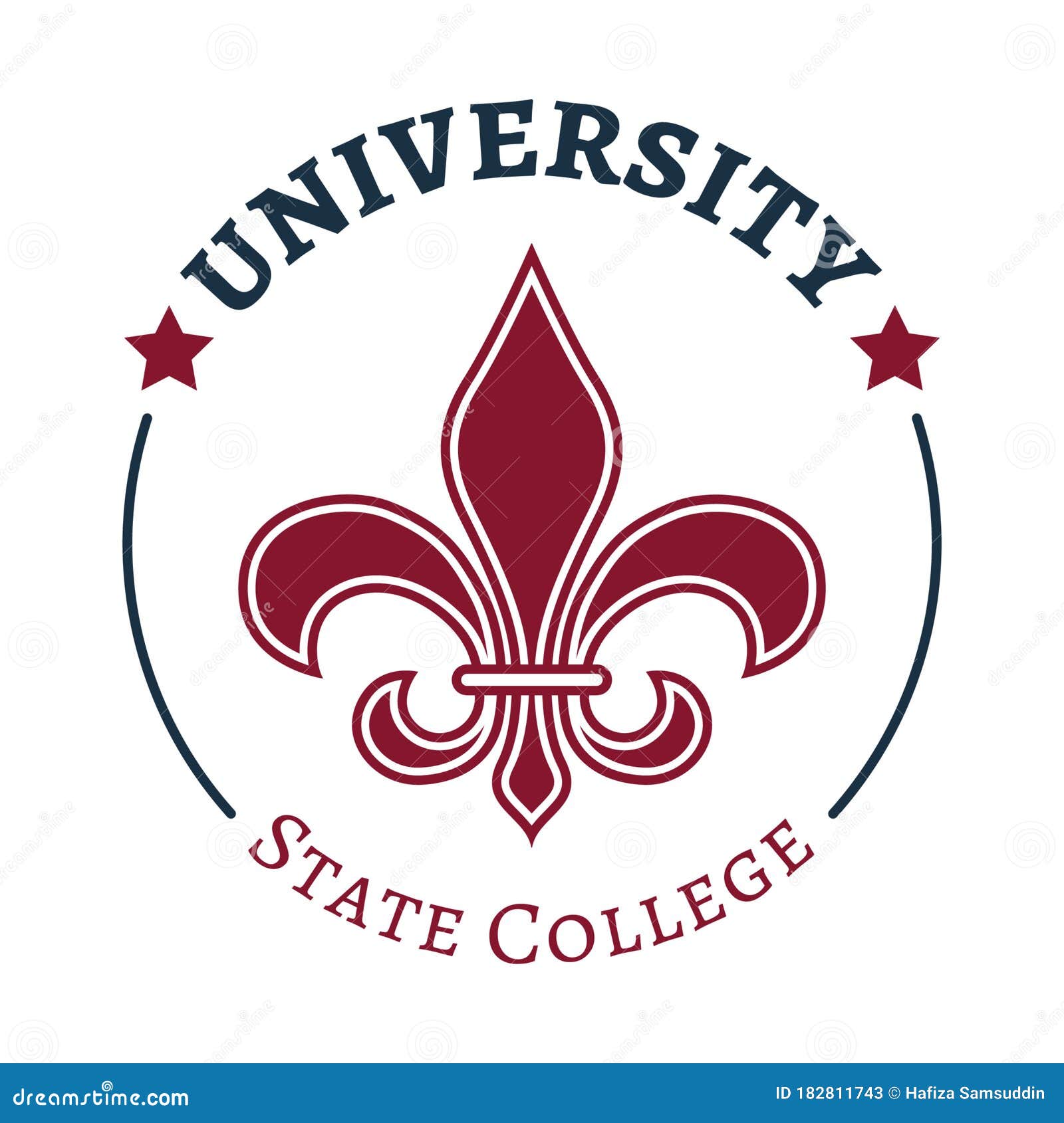 University State College Design Stock Vector - Illustration of text ...