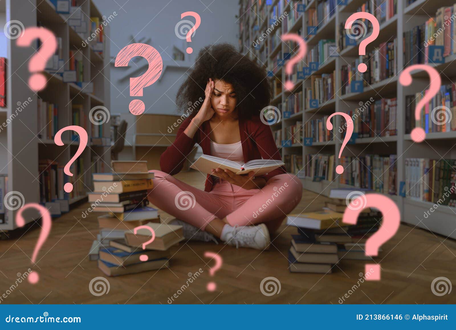 Tired University Student Has Difficulty To Study. Concept of Stress ...