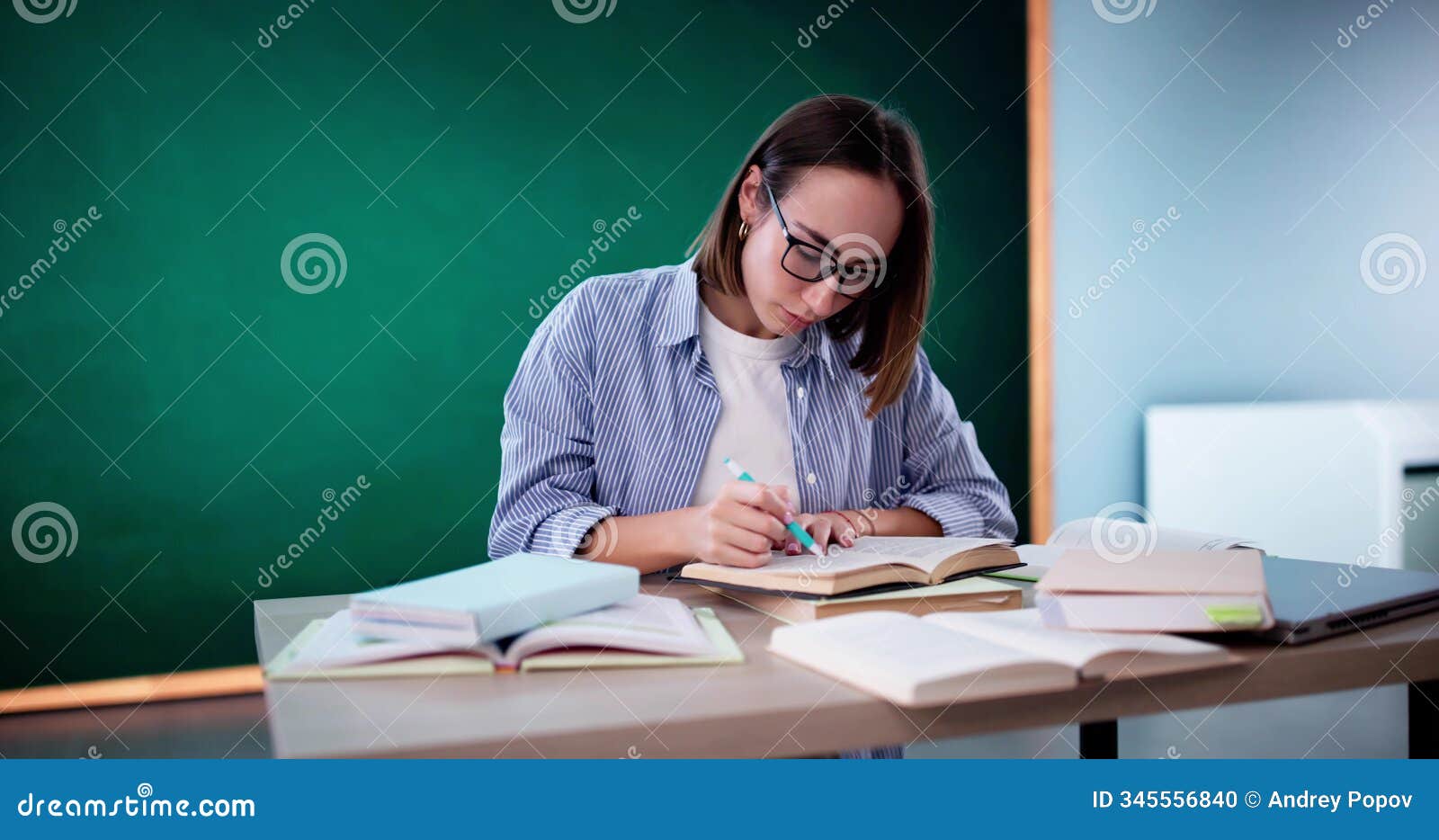 University Student Learning Math Stock Photo - Image of test, classroom ...