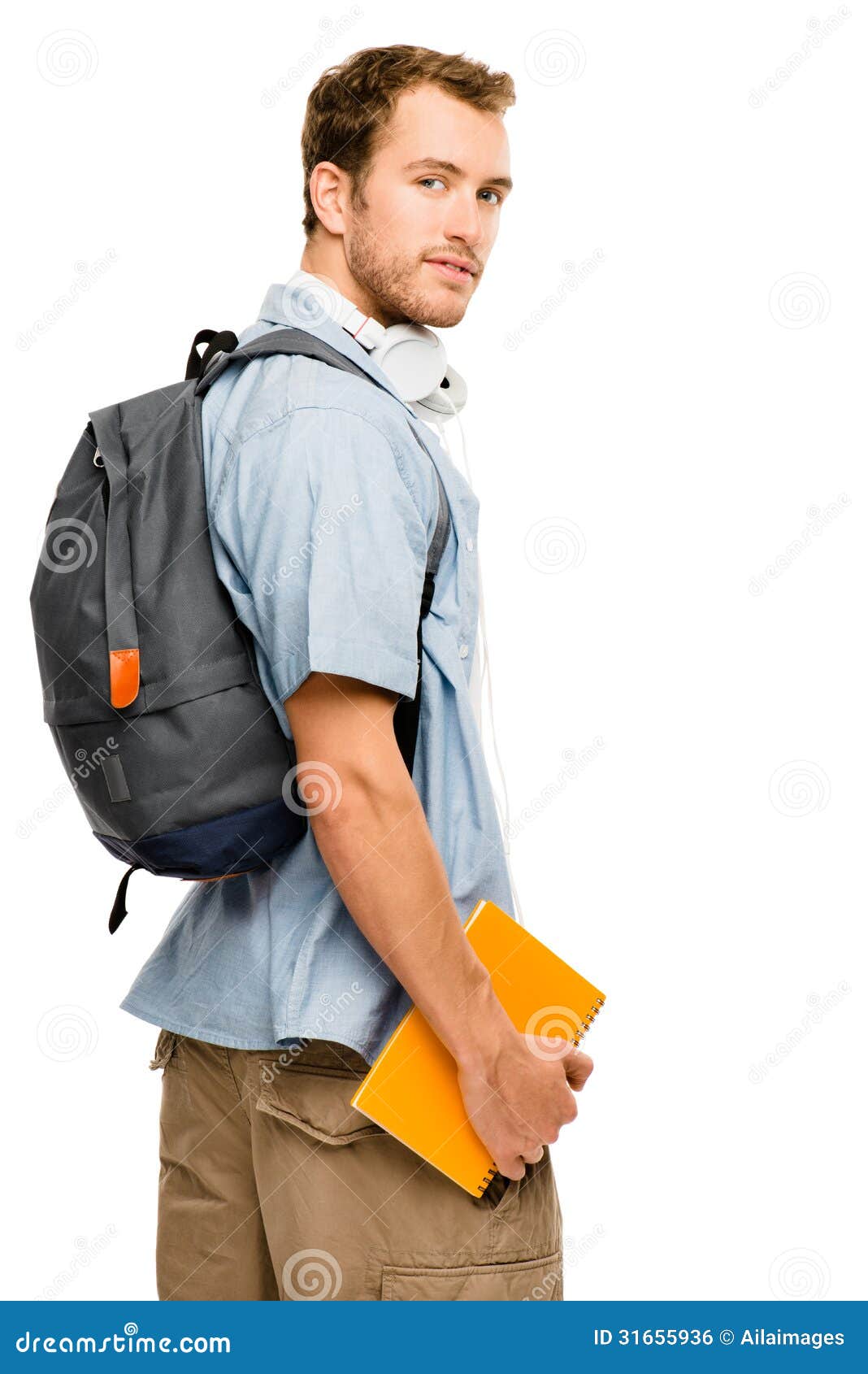 University Student Man Back To School Stock Photo - Image of laughing ...