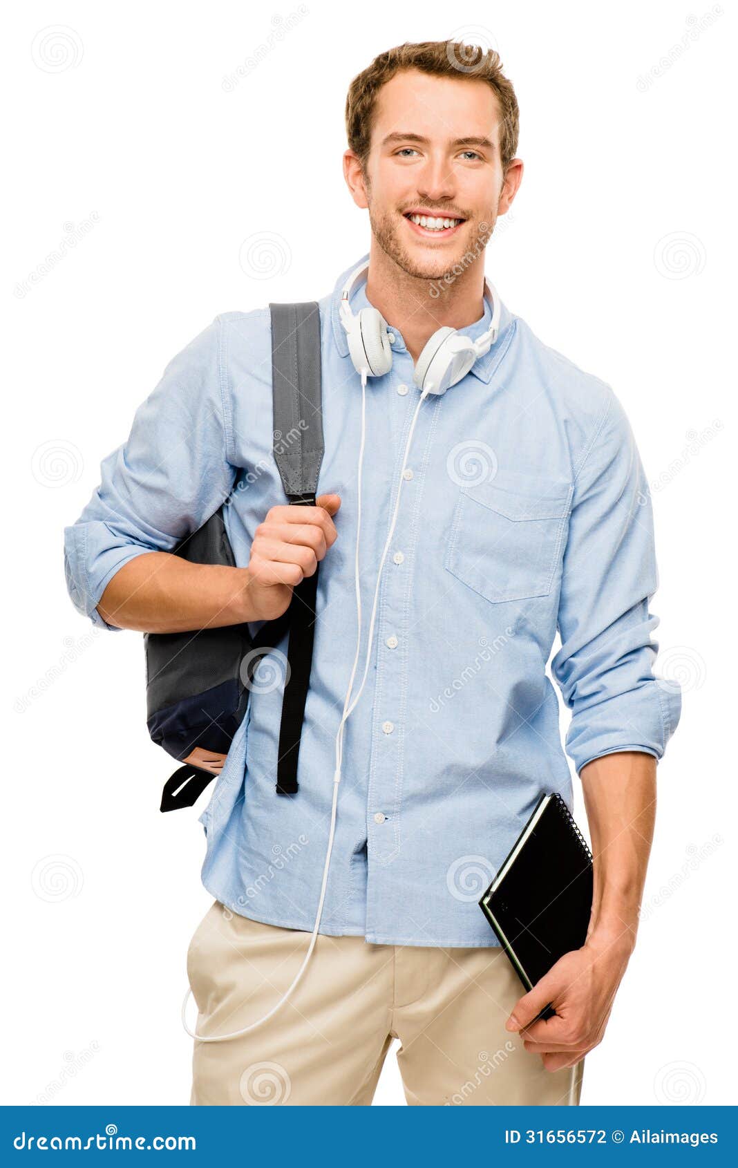 University Student Man Back To School Stock Photo - Image of smile ...