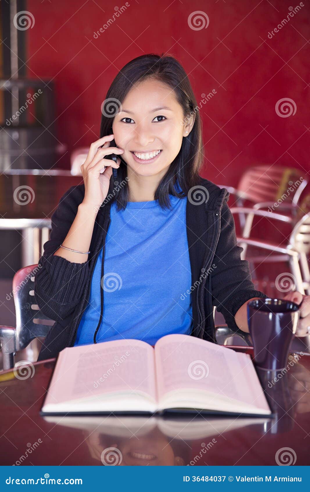 University Student on the Phone Stock Image - Image of mobile, happy ...