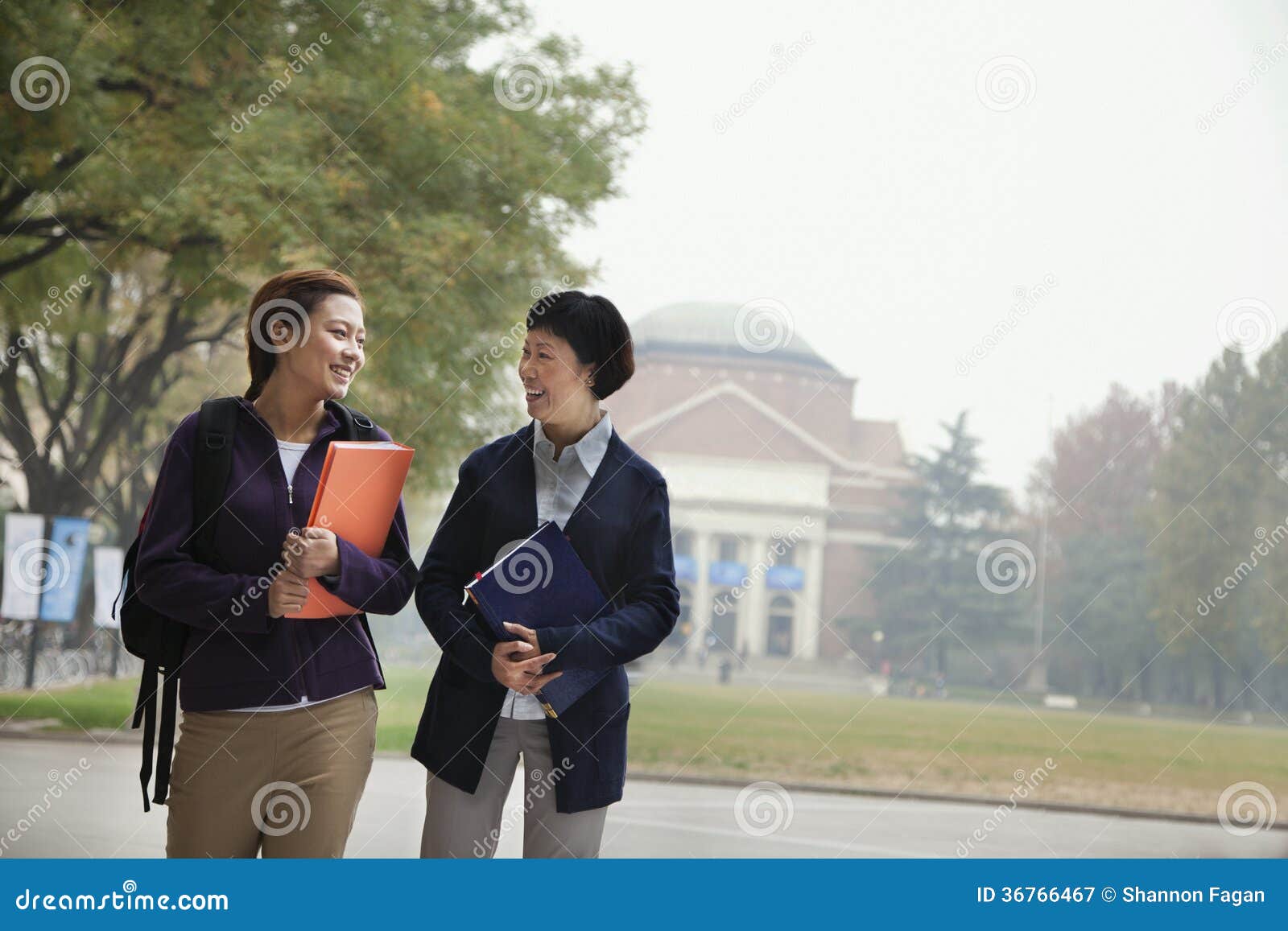 University Student and Professor on Campus Stock Image - Image of china ...