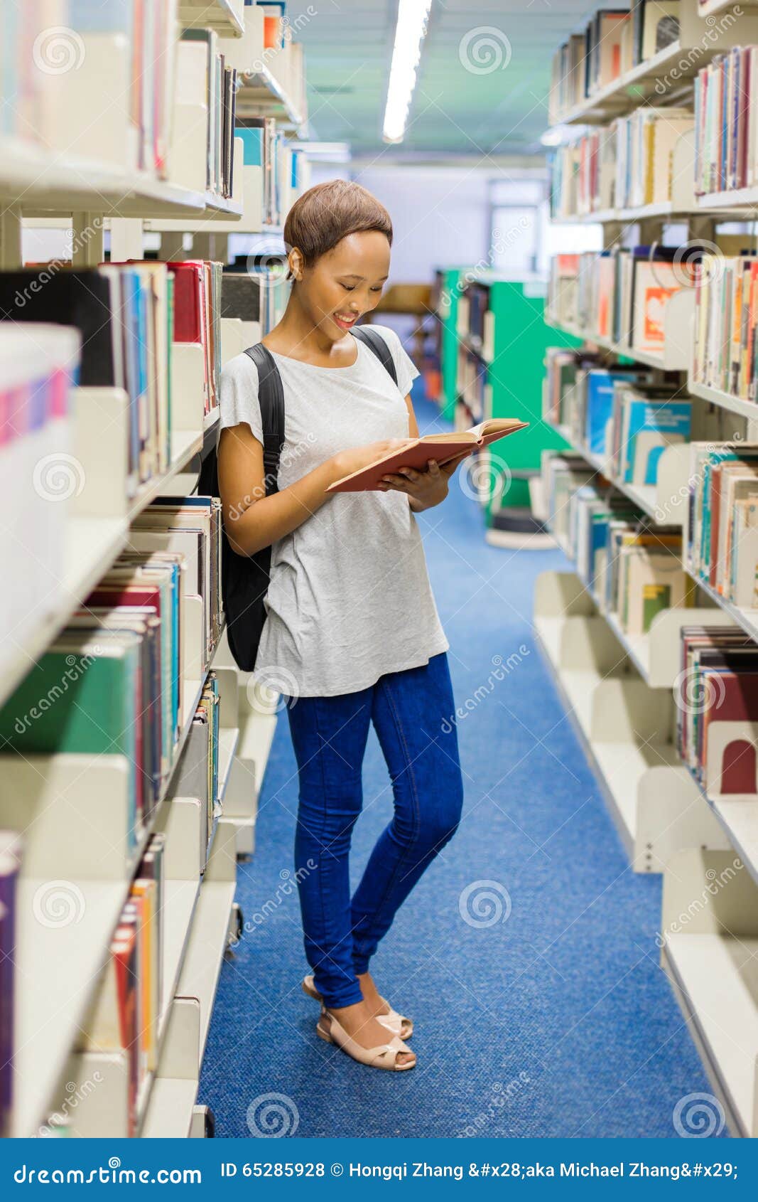University Student Reading Book Stock Photo - Image of ethnicity ...