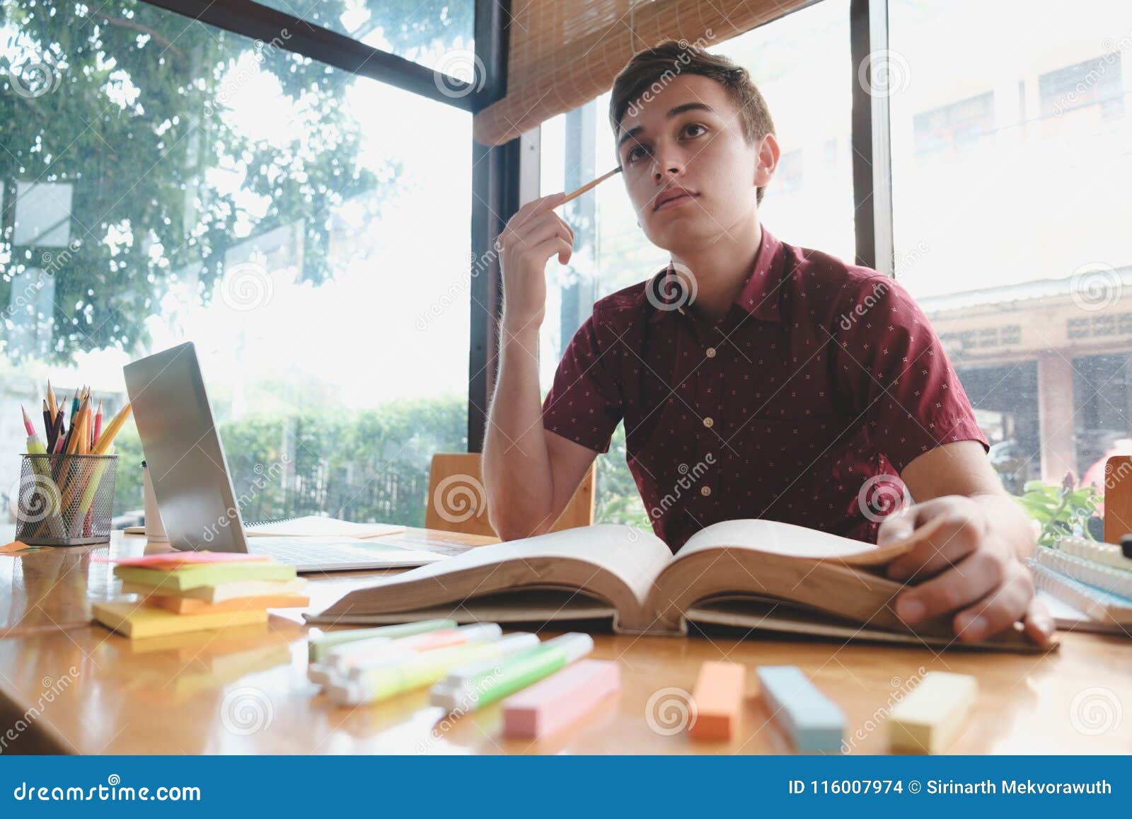 University Student Reading Book Stock Photo - Image of knowledge ...