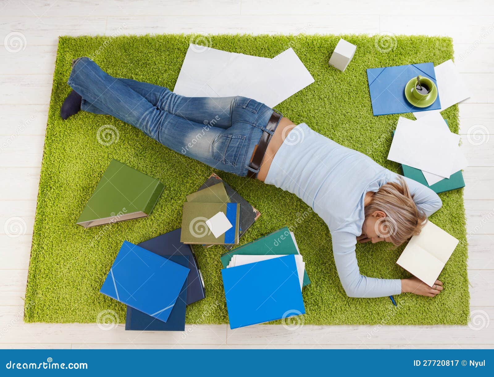 University Student Sleeping at Home Stock Image - Image of educate ...