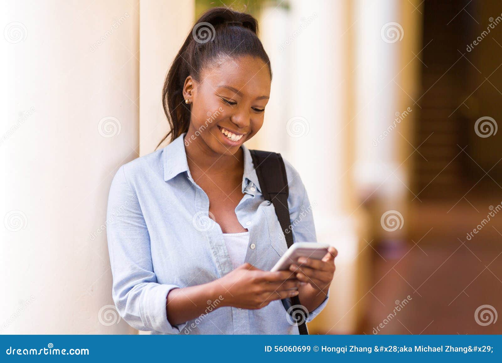 University student texting stock image. Image of female - 56060699