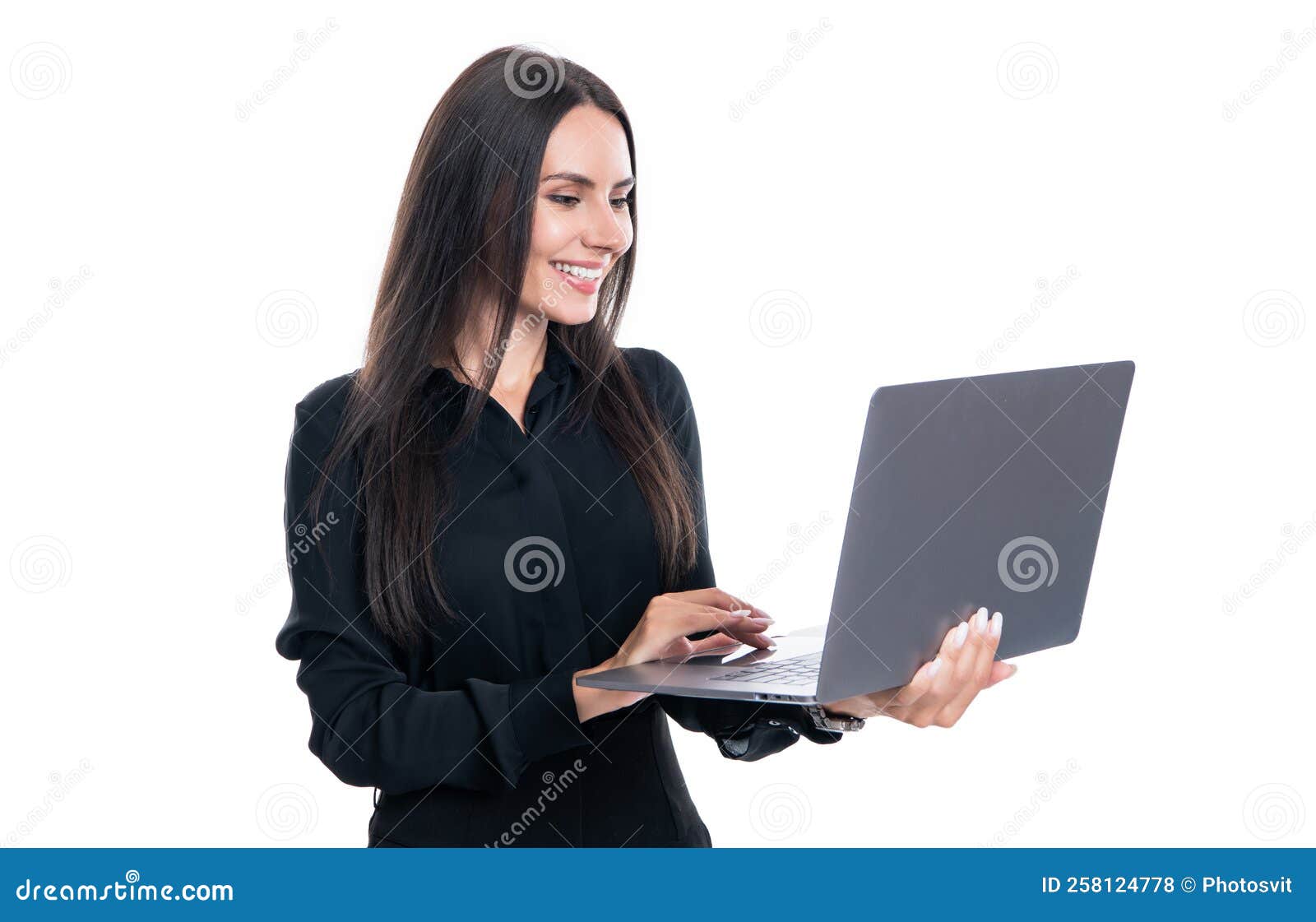 University Student Using Laptop for Studying in University College ...