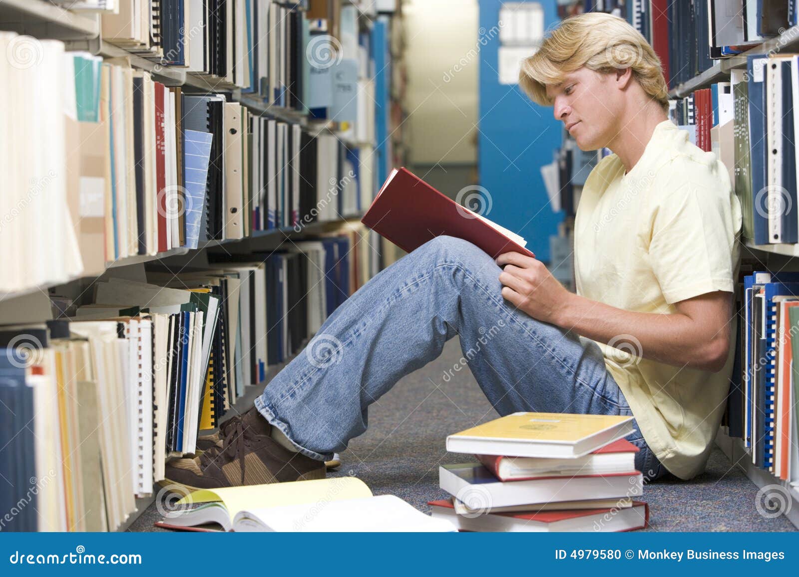 University Student Working in Library Stock Photo - Image of ethnicity ...