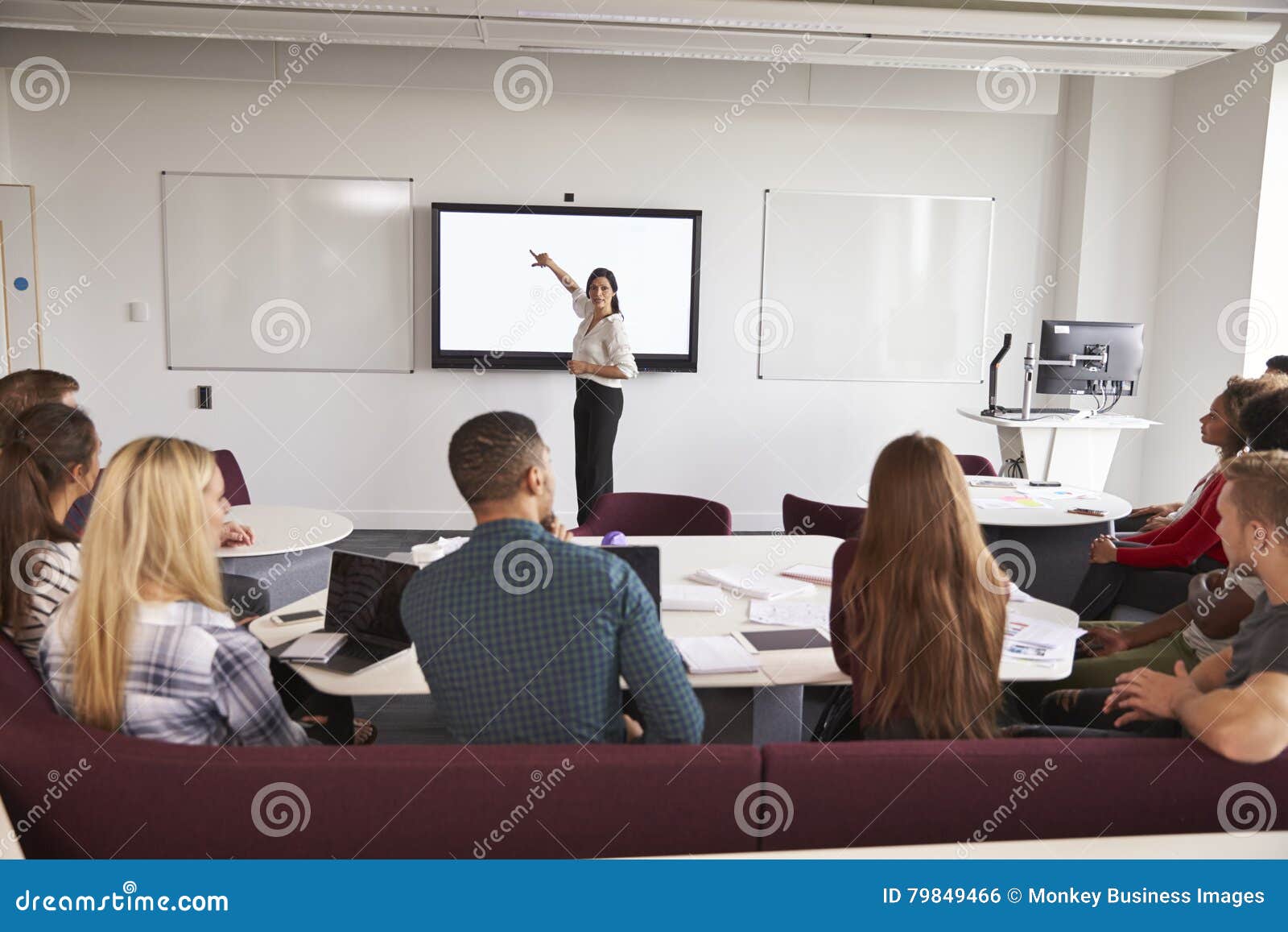 University Students Attending Lecture on Campus Stock Photo - Image of ...